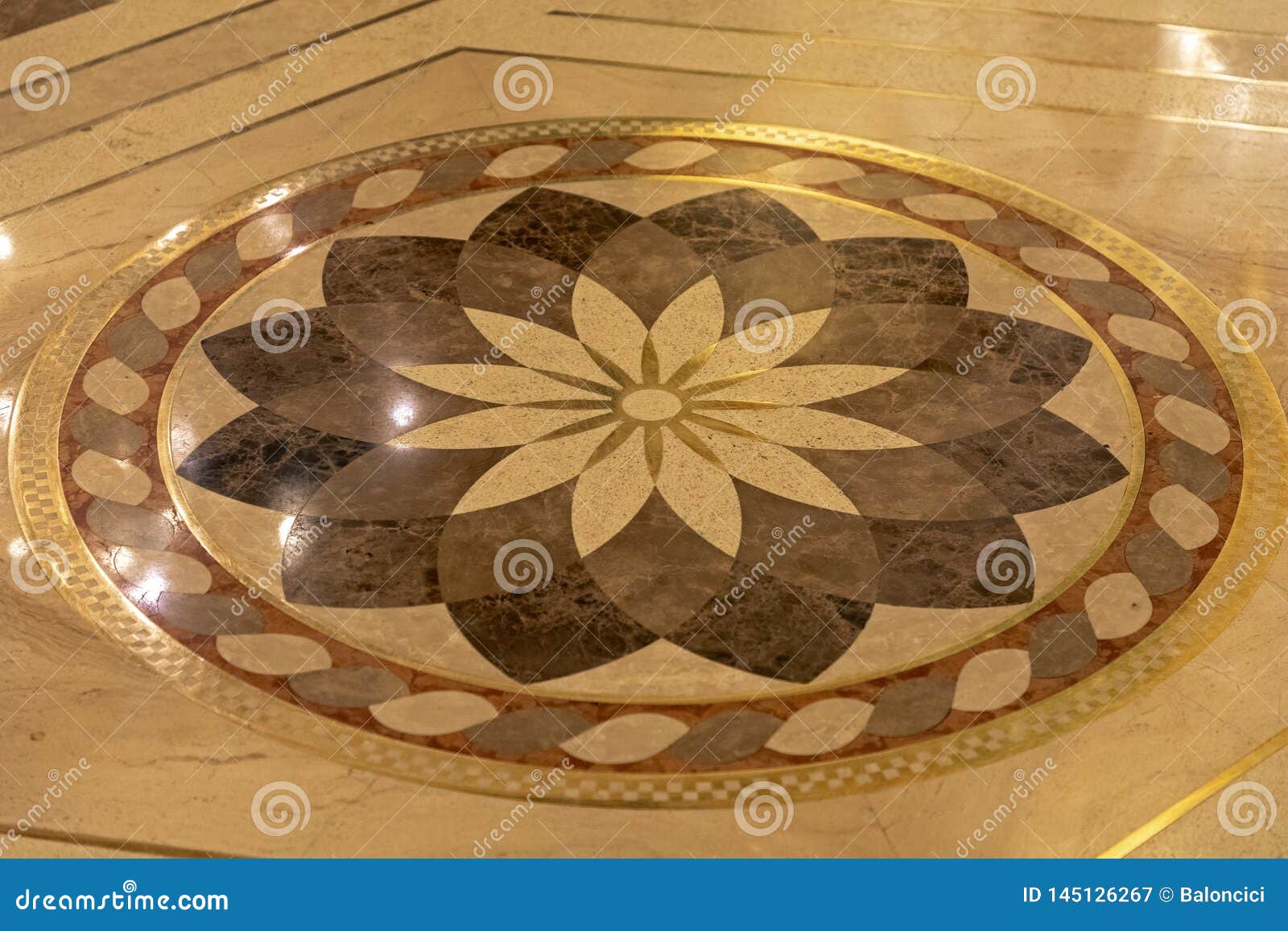 Marble Flower Form Wall Decorated Inside Of Sheikh Zayed Grand Mosque ...