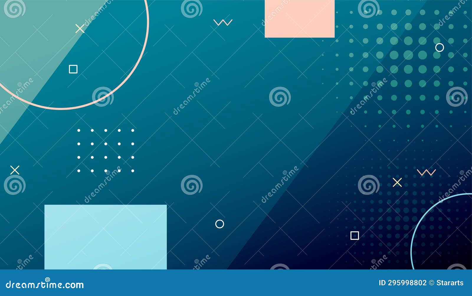 Decorative Memphis Pattern Wallpaper with Geometric Elements Design ...