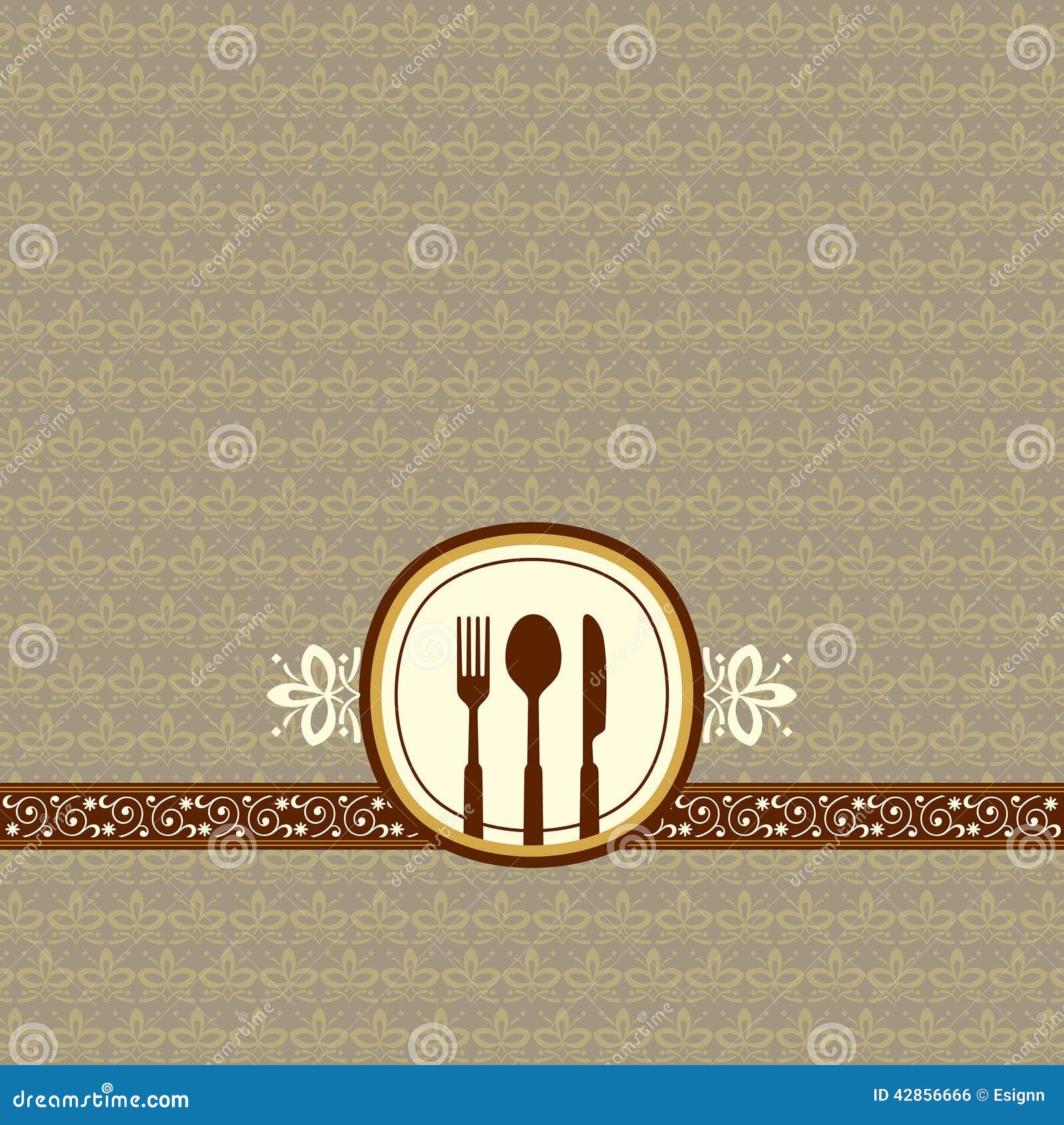 Decorative Menu Card. Vector Illustration Stock Vector - Illustration ...