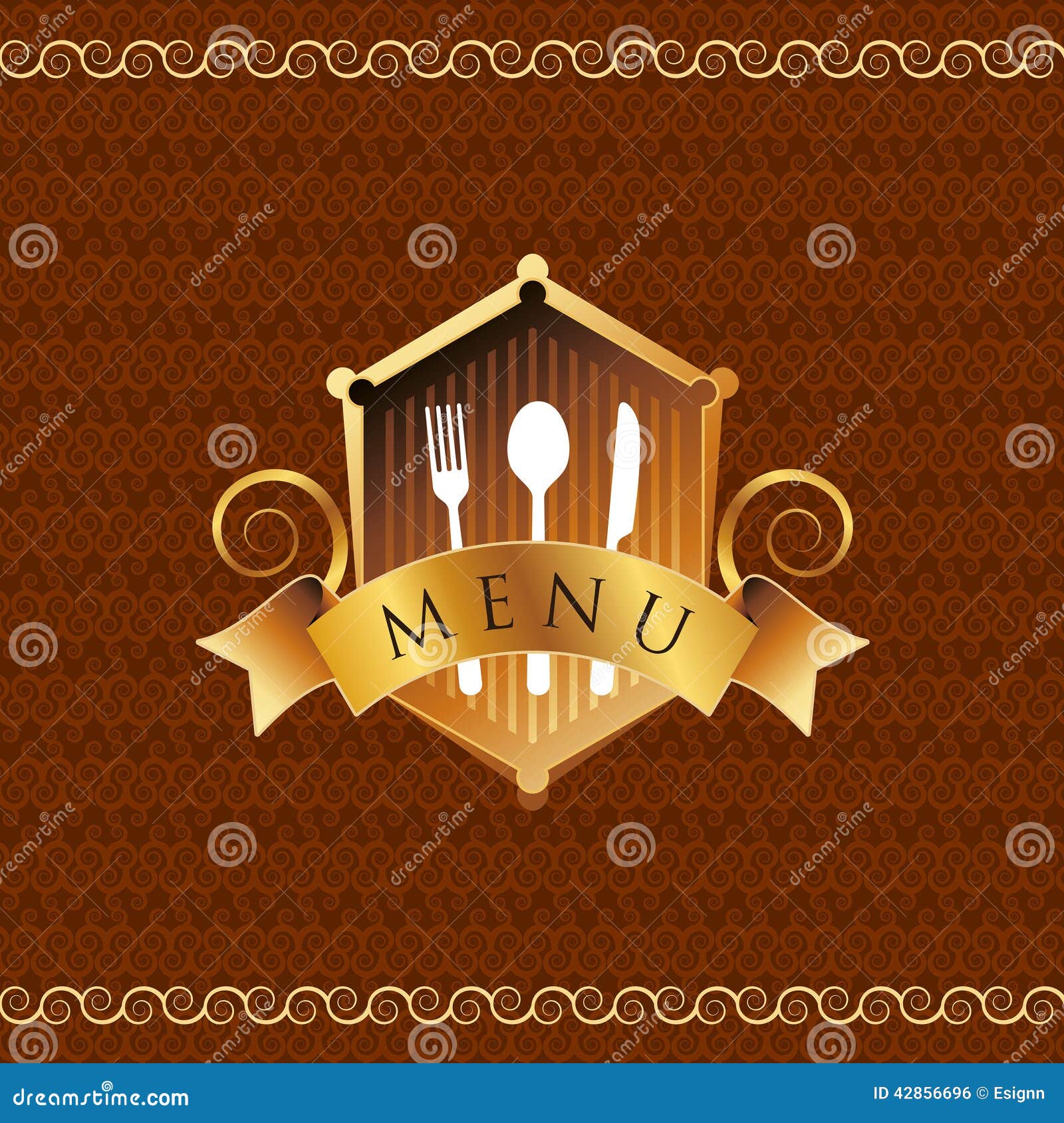 Decorative Menu Card. Vector Illustration Stock Vector - Illustration ...