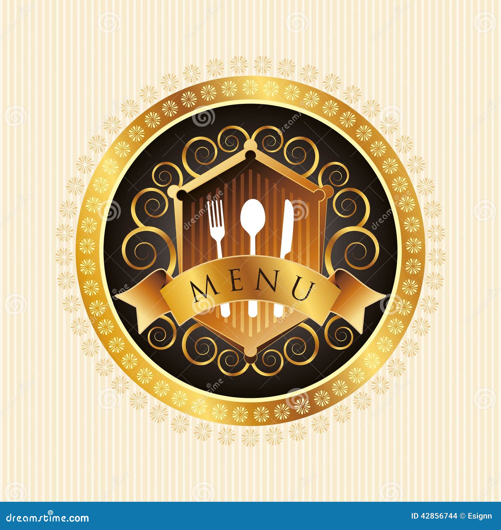 Decorative Menu Card. Vector Illustration Stock Vector - Illustration ...