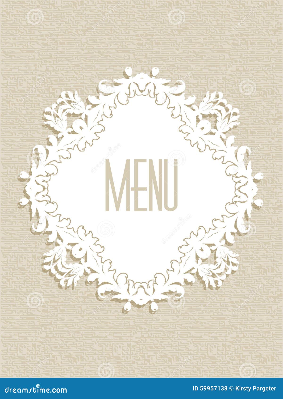 Decorative menu design stock vector. Illustration of concept - 59957138