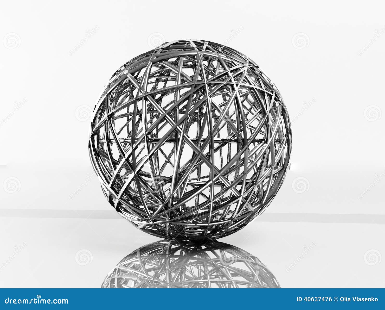 Decorative metal ball stock illustration. Illustration of chrome - 40637476
