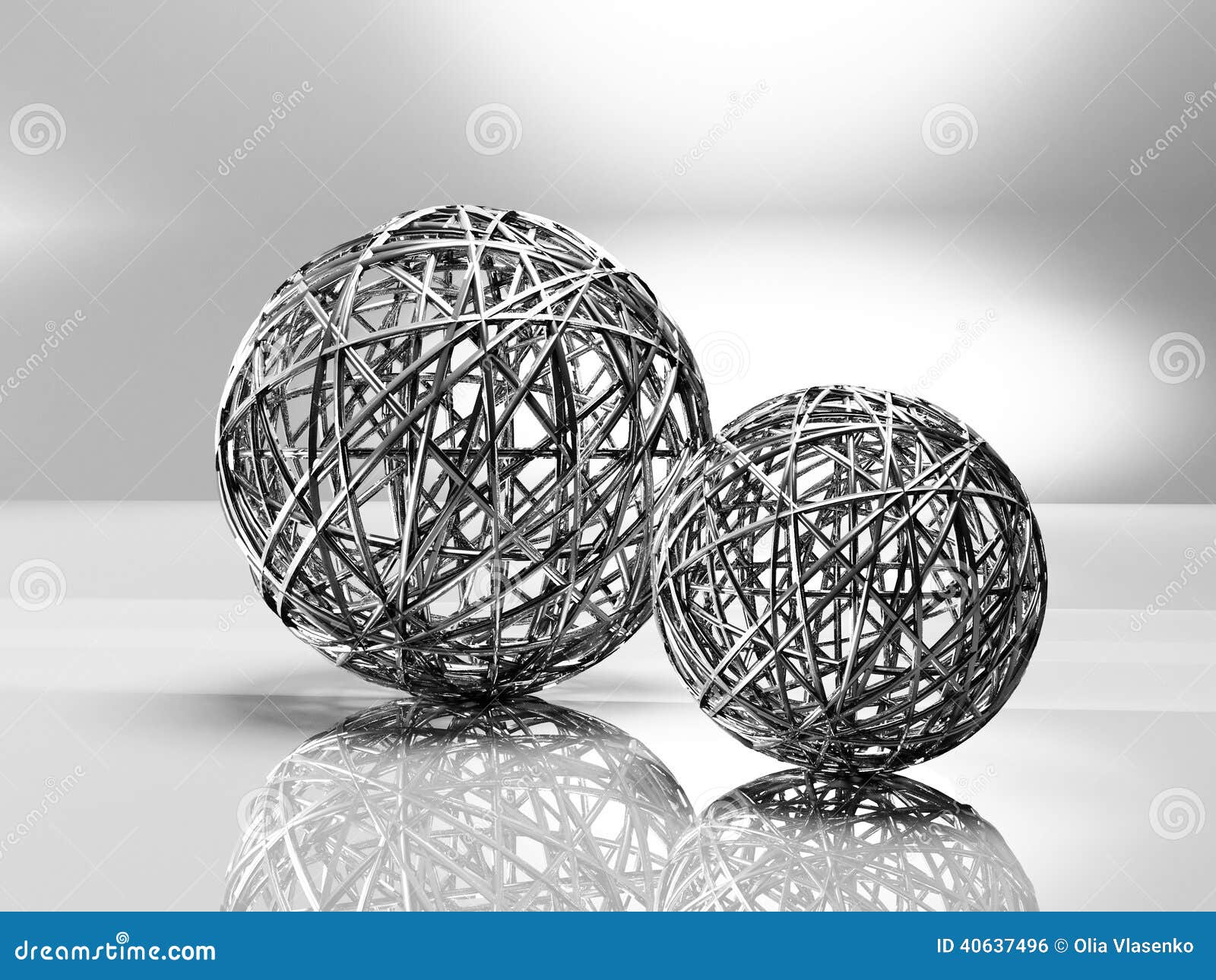Decorative metal balls stock illustration. Illustration of sphere ...