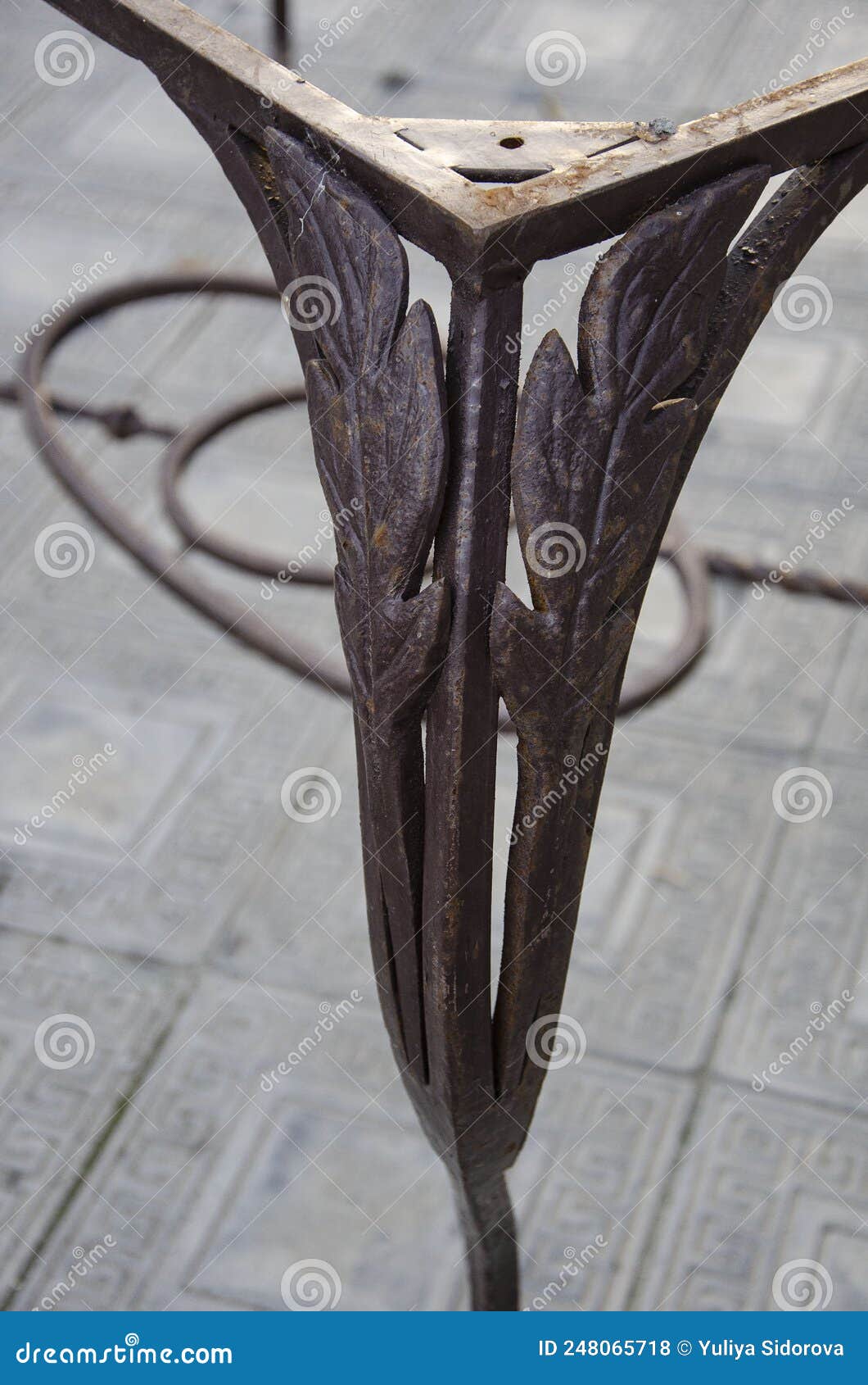 Decorative Metal Elements on the Legs of the Table Stock Photo - Image ...