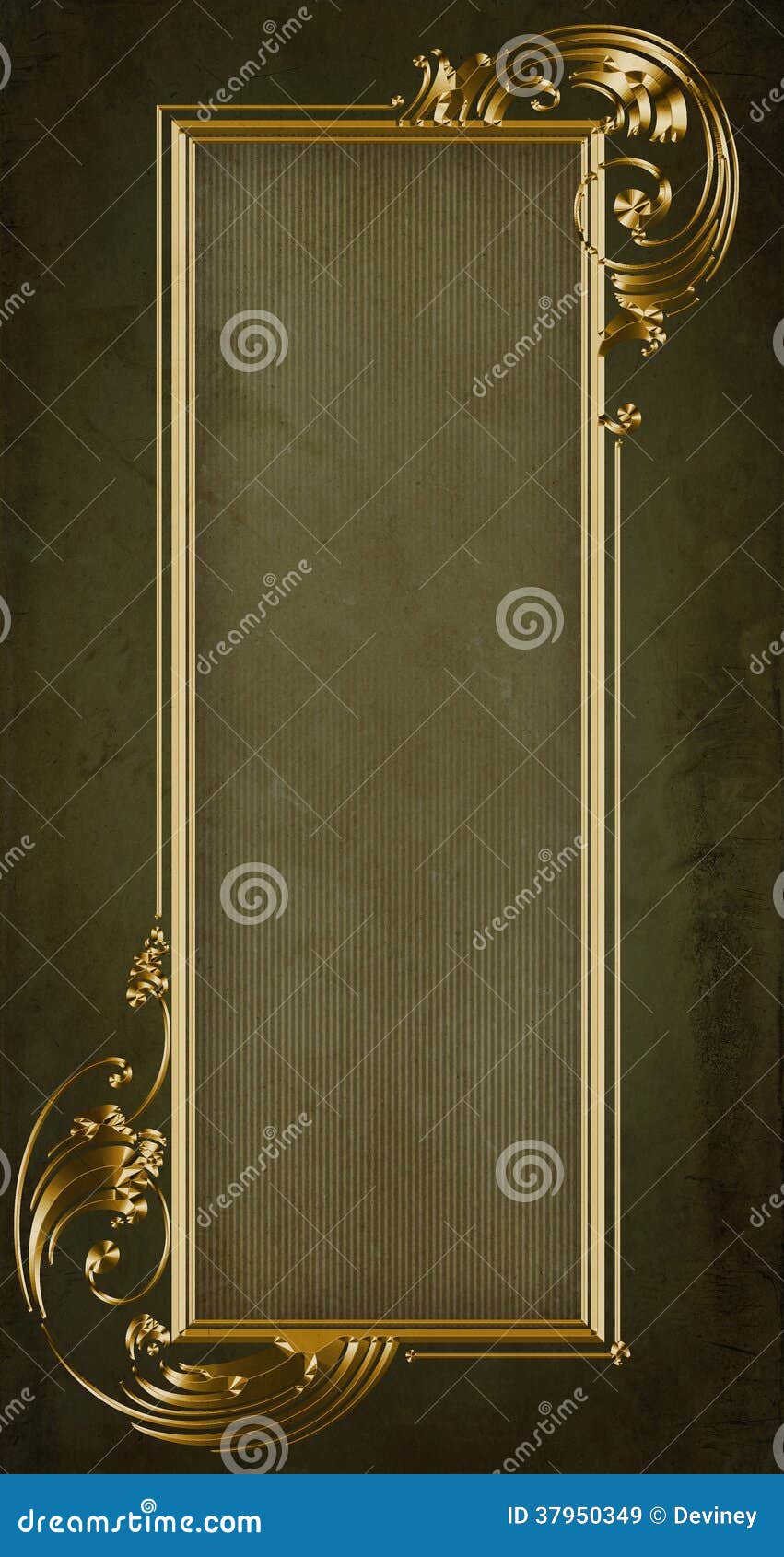 Decorative metal frame stock illustration. Illustration of gold - 37950349