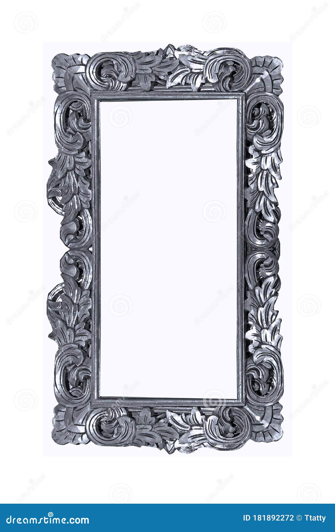 Decorative metal frame stock photo. Image of frame, white - 181892272