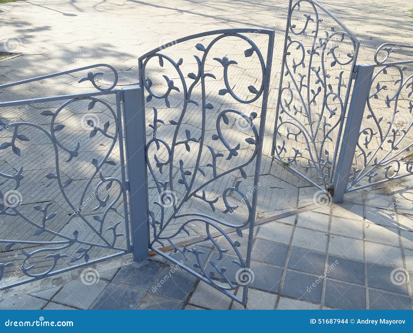 Decorative metal gate stock photo. Image of design, metal - 51687944