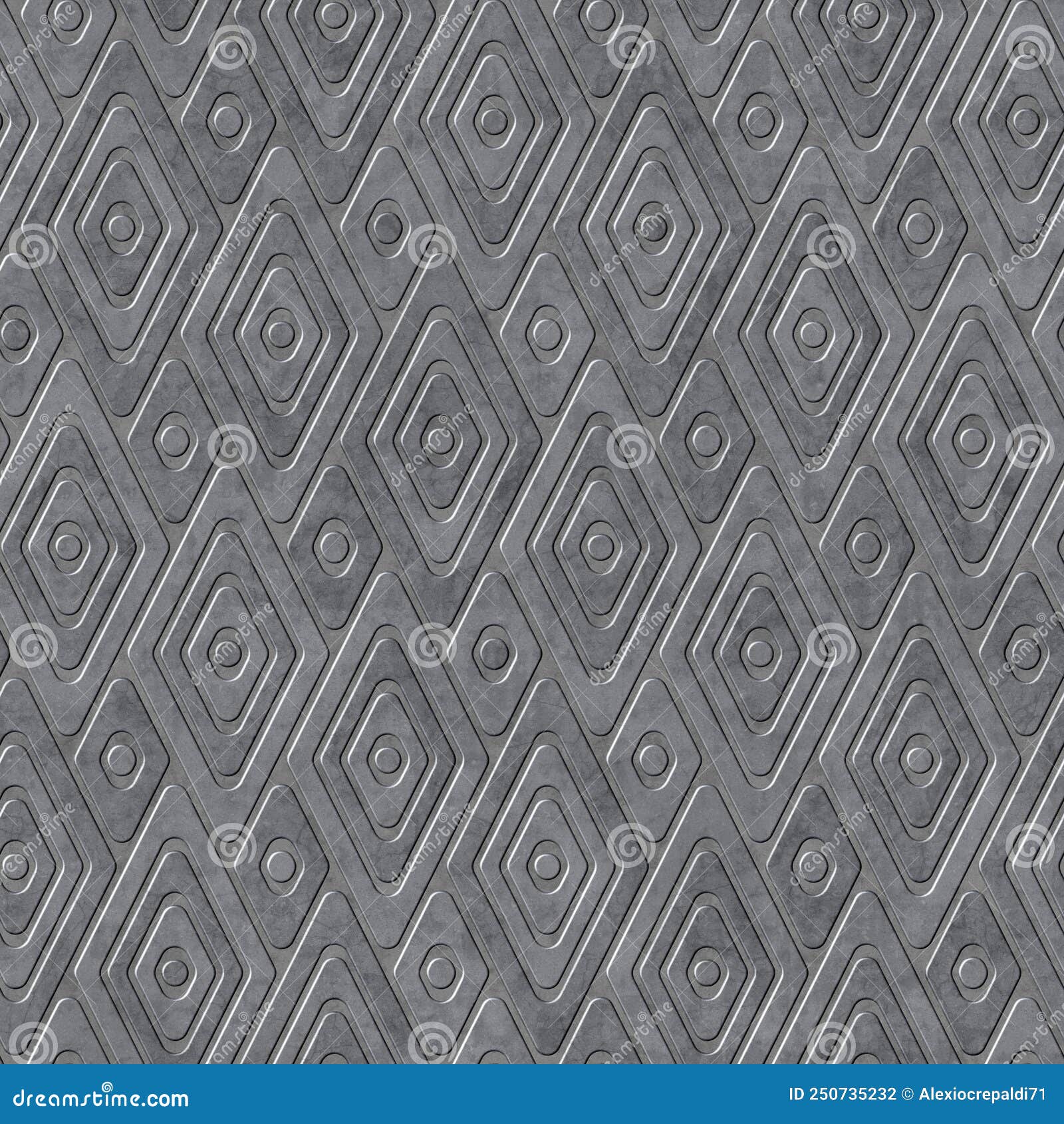 Seamless Decorative Metal Plate Pattern. Stock Illustration ...