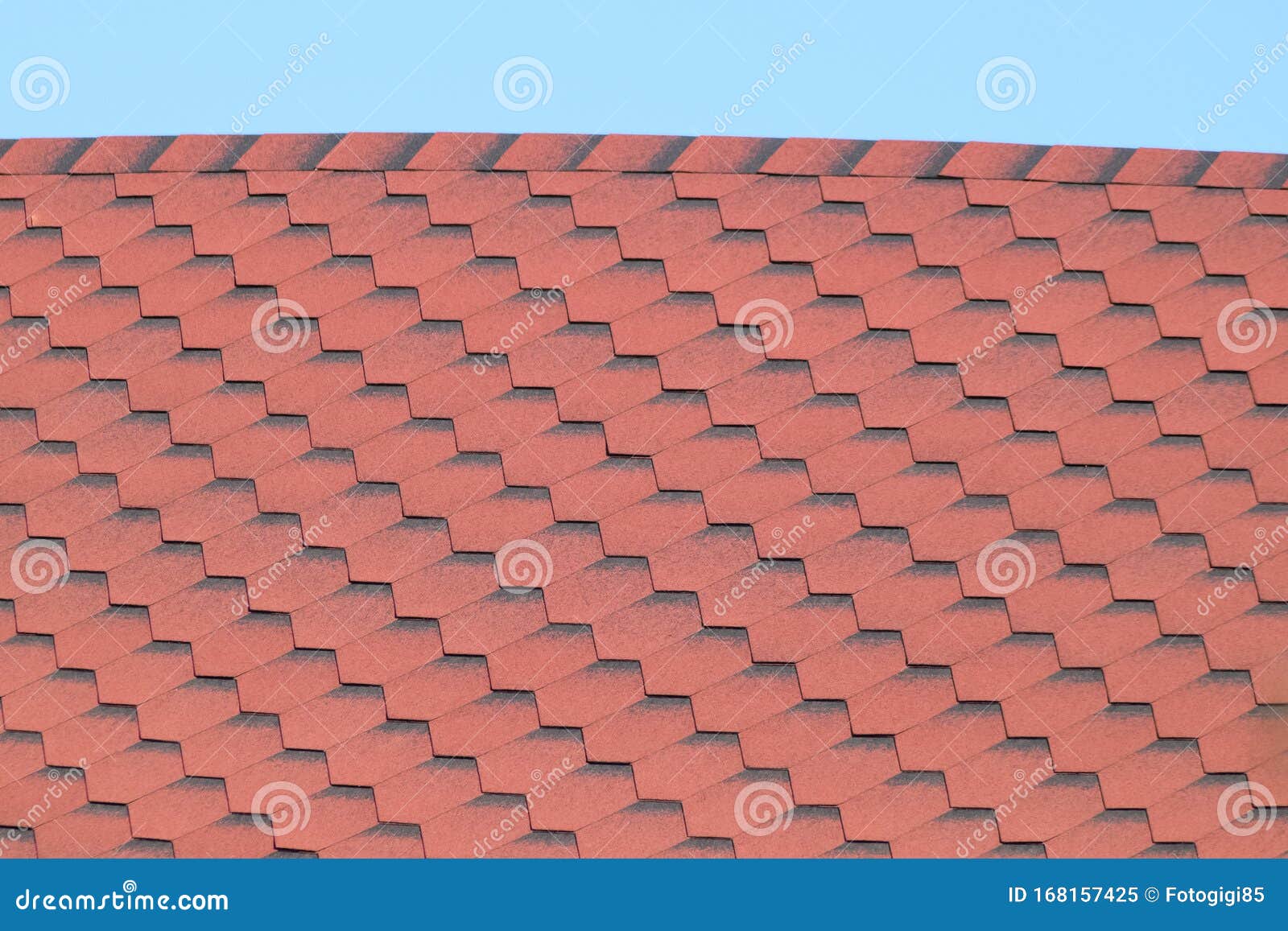 Decorative Metal Tile on a Roof Stock Image - Image of industry ...