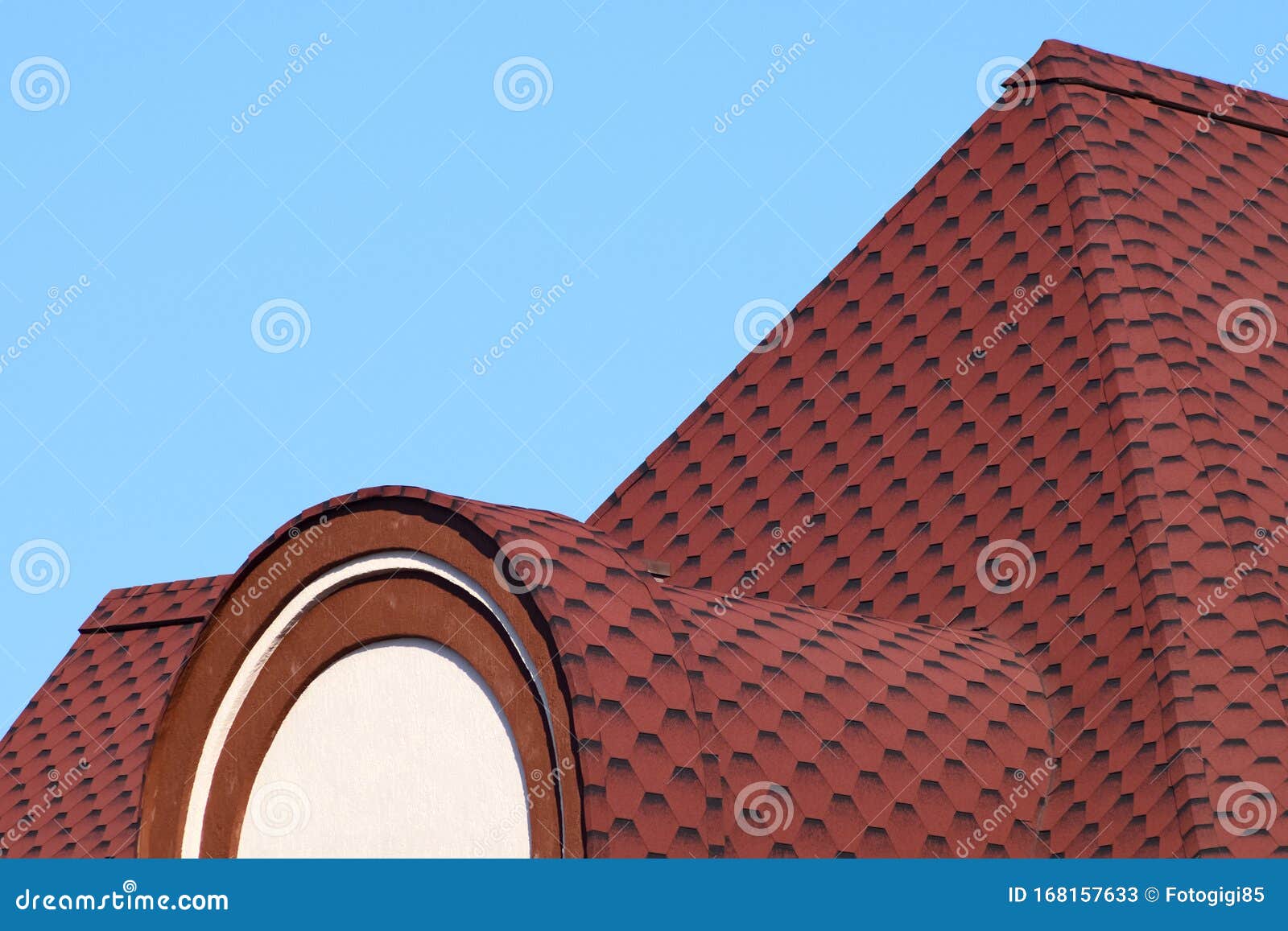 Decorative Metal Tile on a Roof Stock Image - Image of industry ...