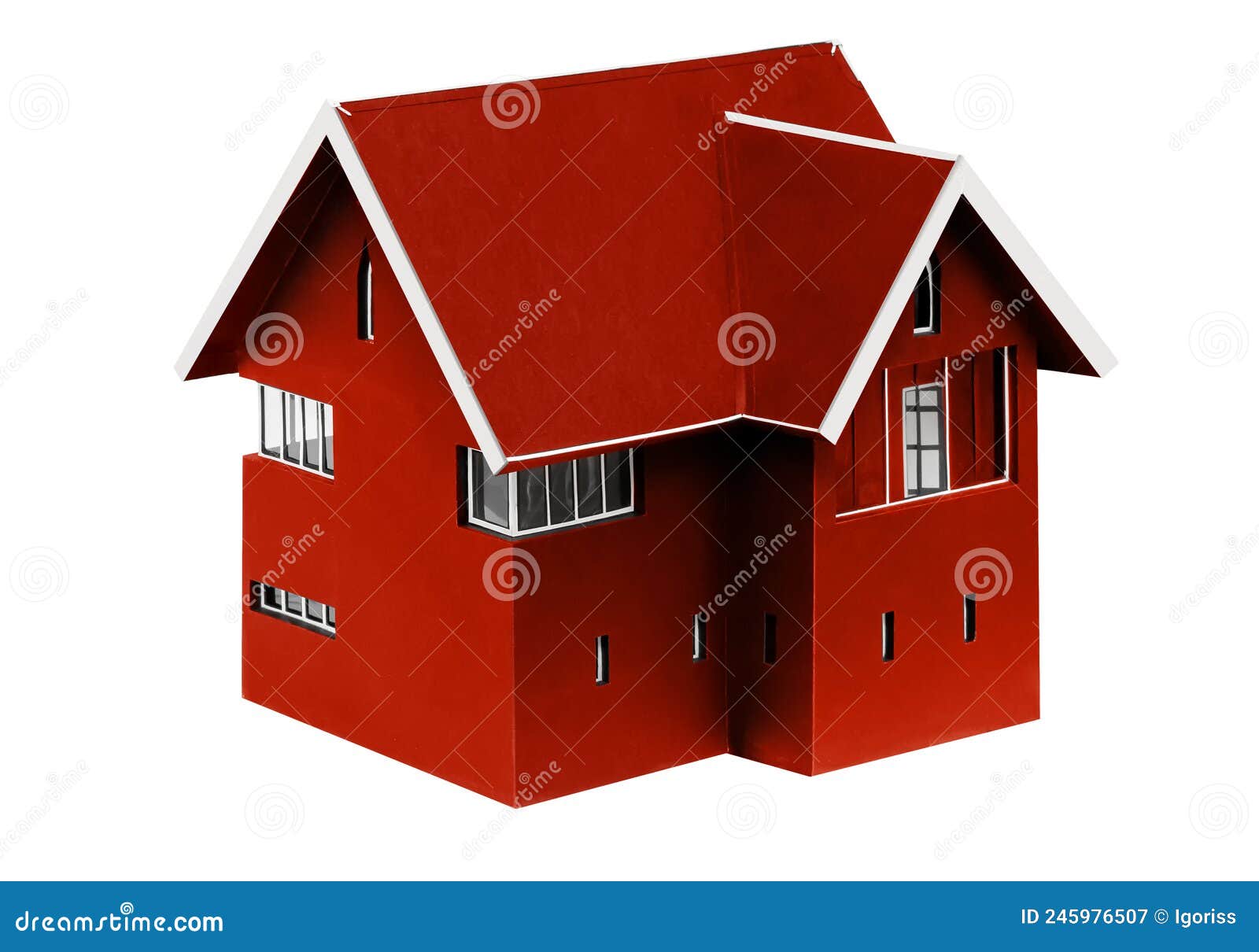 Decorative Miniature House Model Isolated on White Stock Image - Image ...
