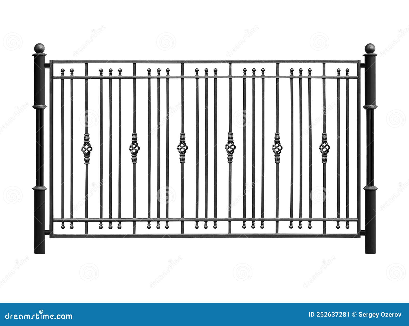 Decorative Modern Fence, Railing Stock Image - Image of railing, decor ...