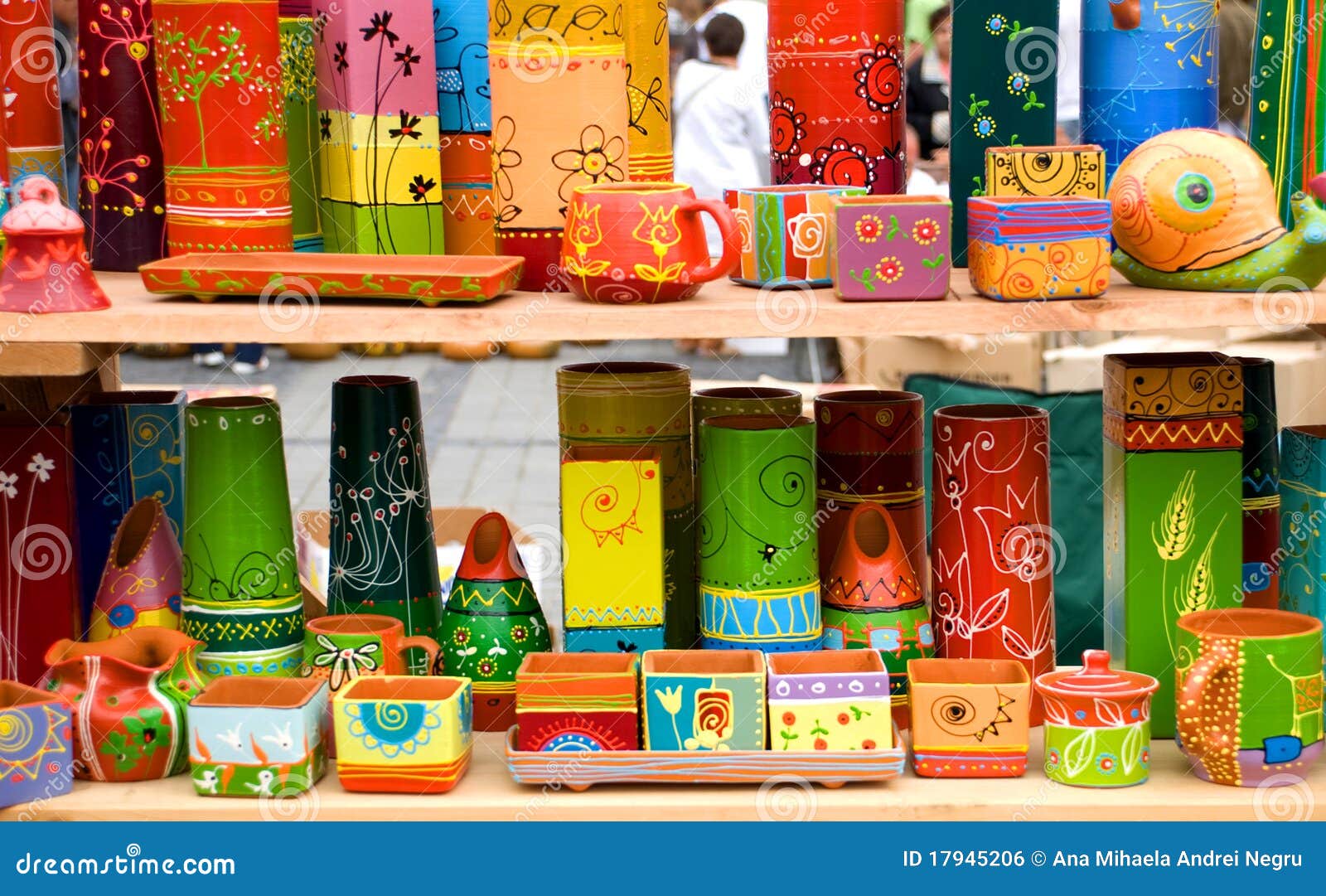 Decorative and Modern Pottery Stock Photo - Image of arts, crafts: 17945206