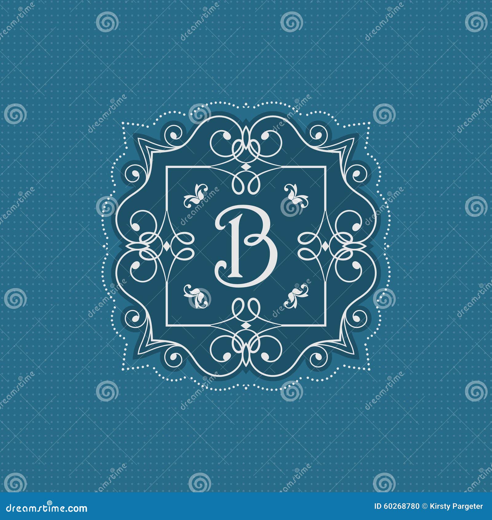 Decorative Monogram Background Stock Illustration - Illustration of ...