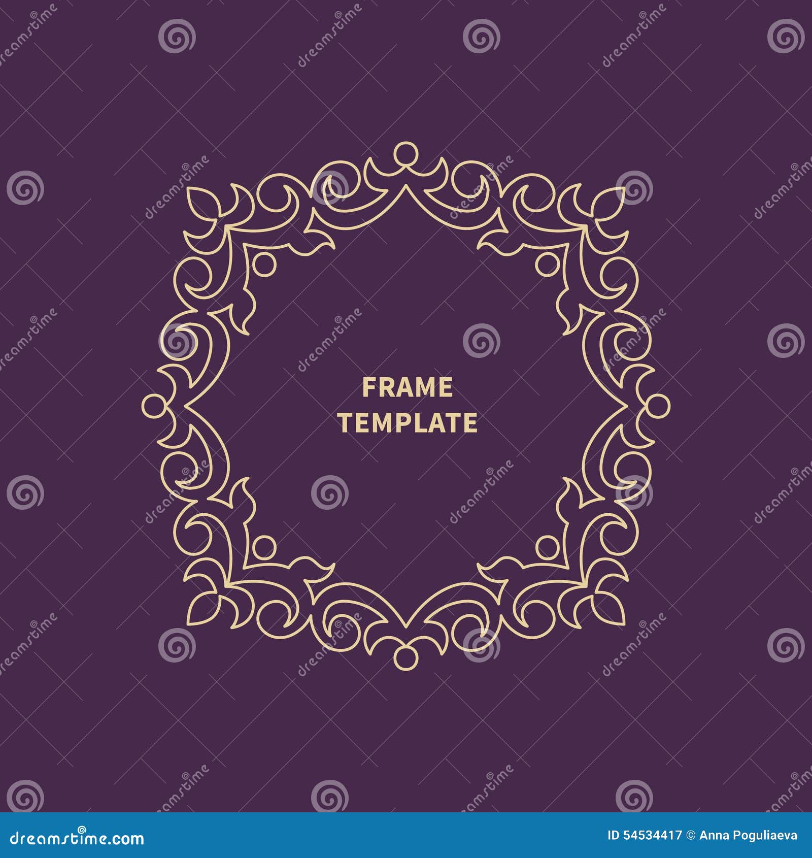Decorative Monogram for Design Template. Stock Illustration ...