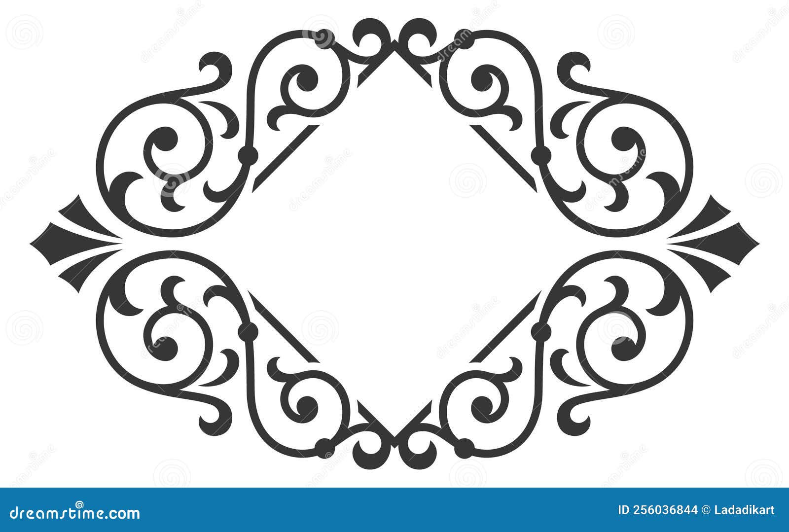 Set Of Heraldic Flourish Patterns Vector Illustration | CartoonDealer ...