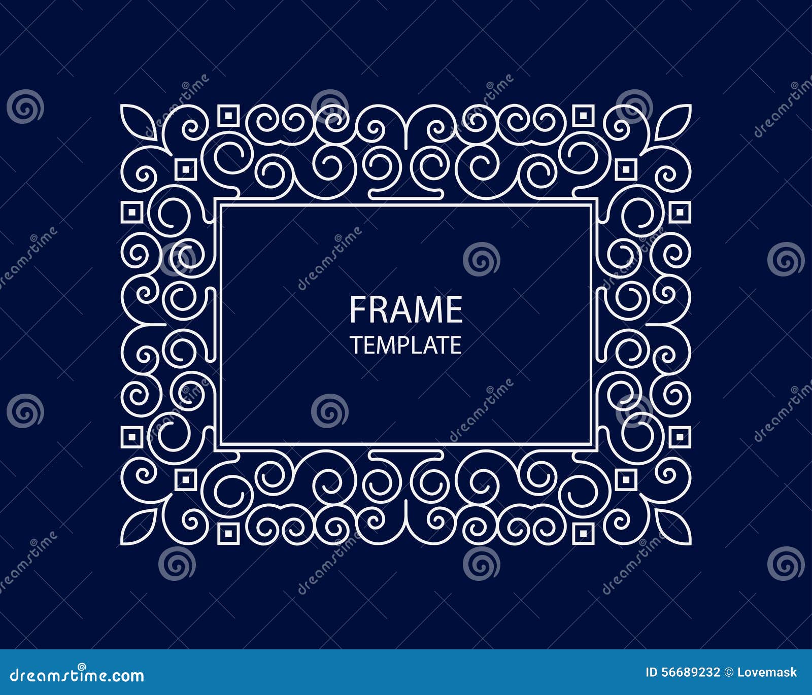 Decorative monogram stock vector. Illustration of lace - 56689232