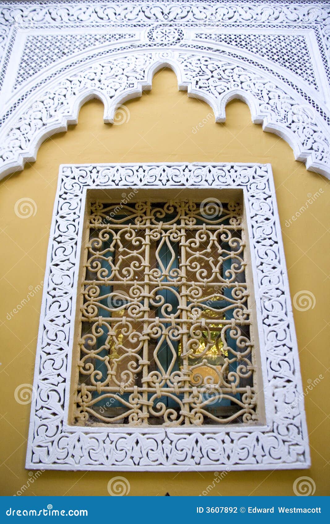 Decorative Moroccan window stock photo. Image of close - 3607892