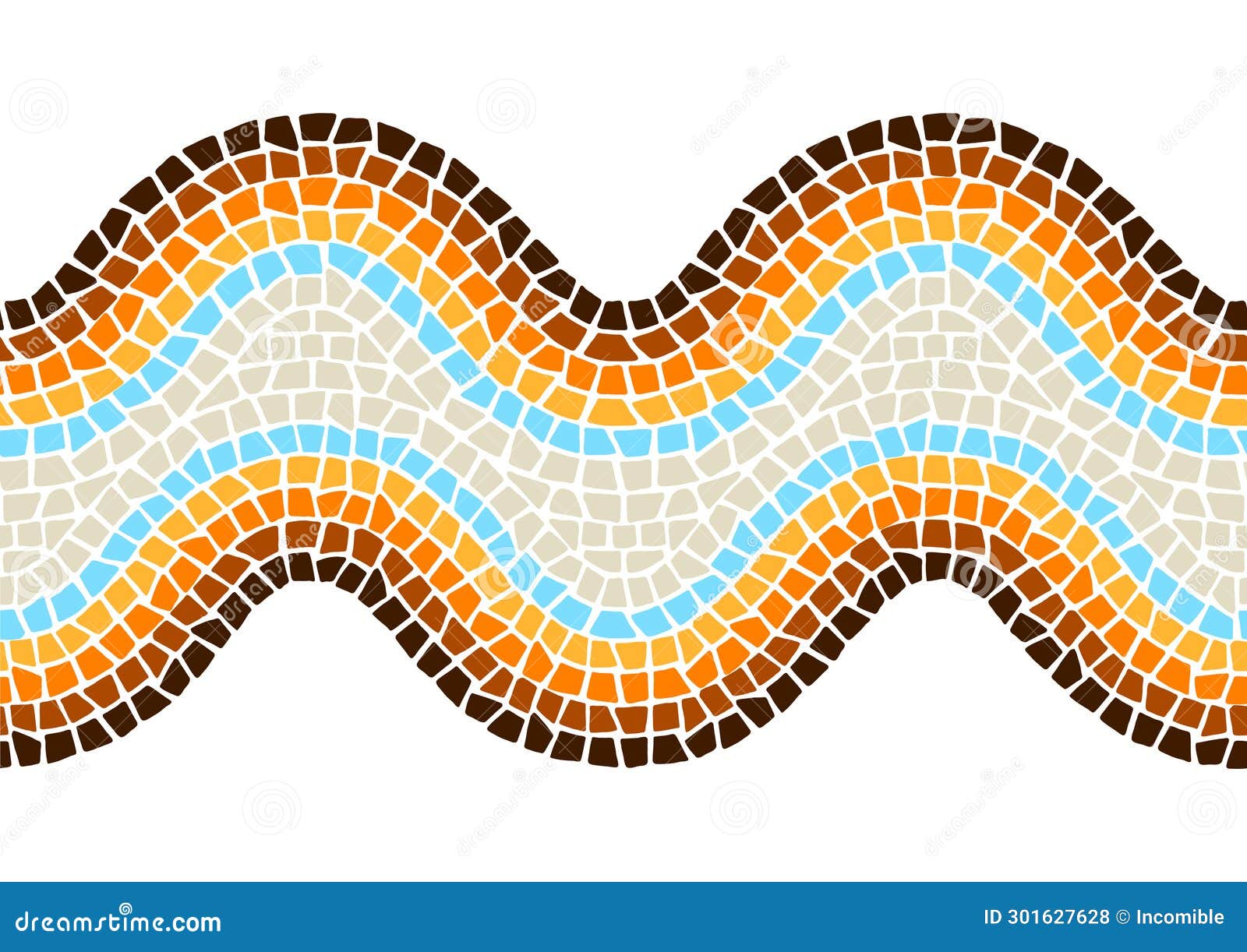 Mosaic Border Frame In Moorish Style Vector Illustration ...