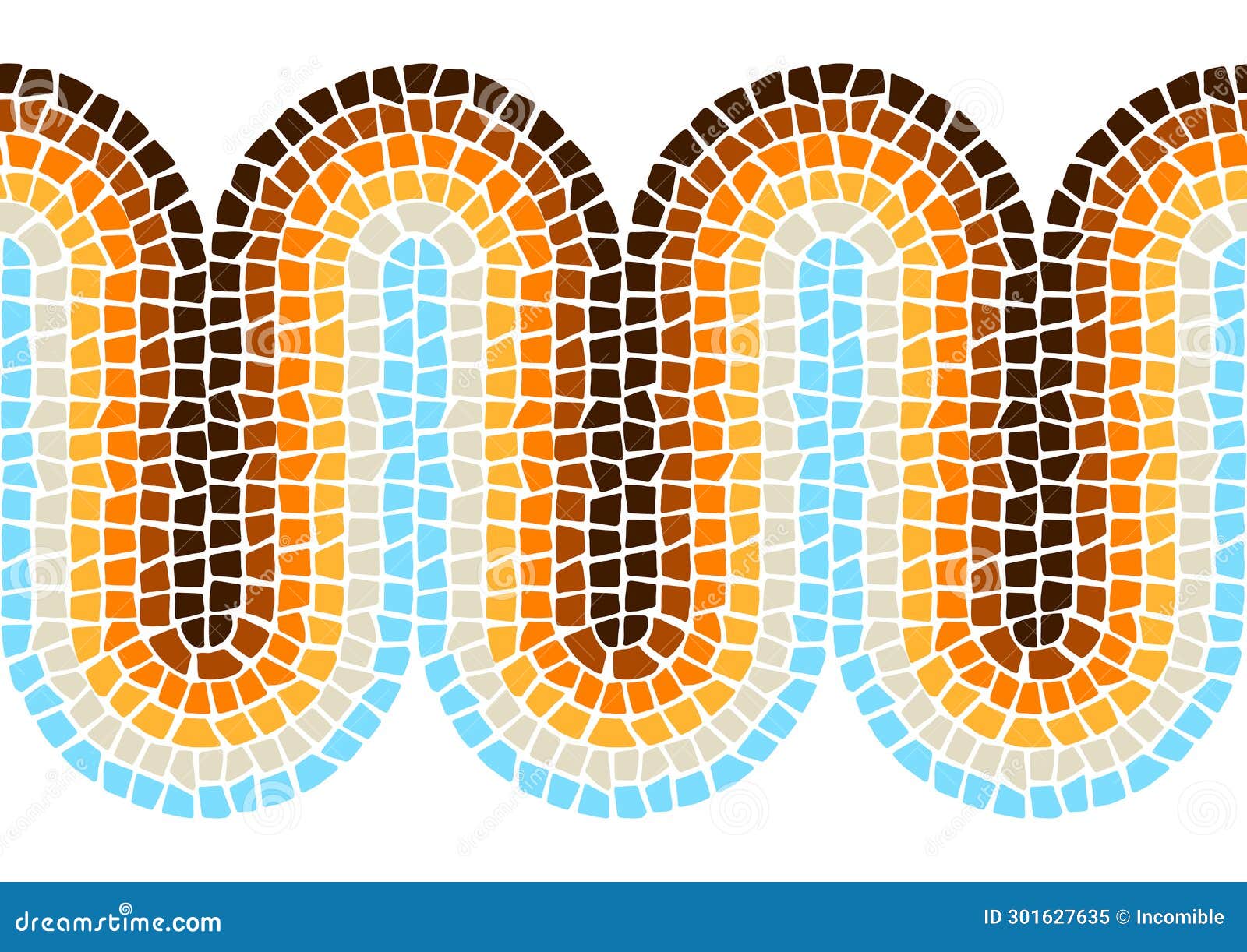 Mosaic Border Frame In Moorish Style Vector Illustration ...