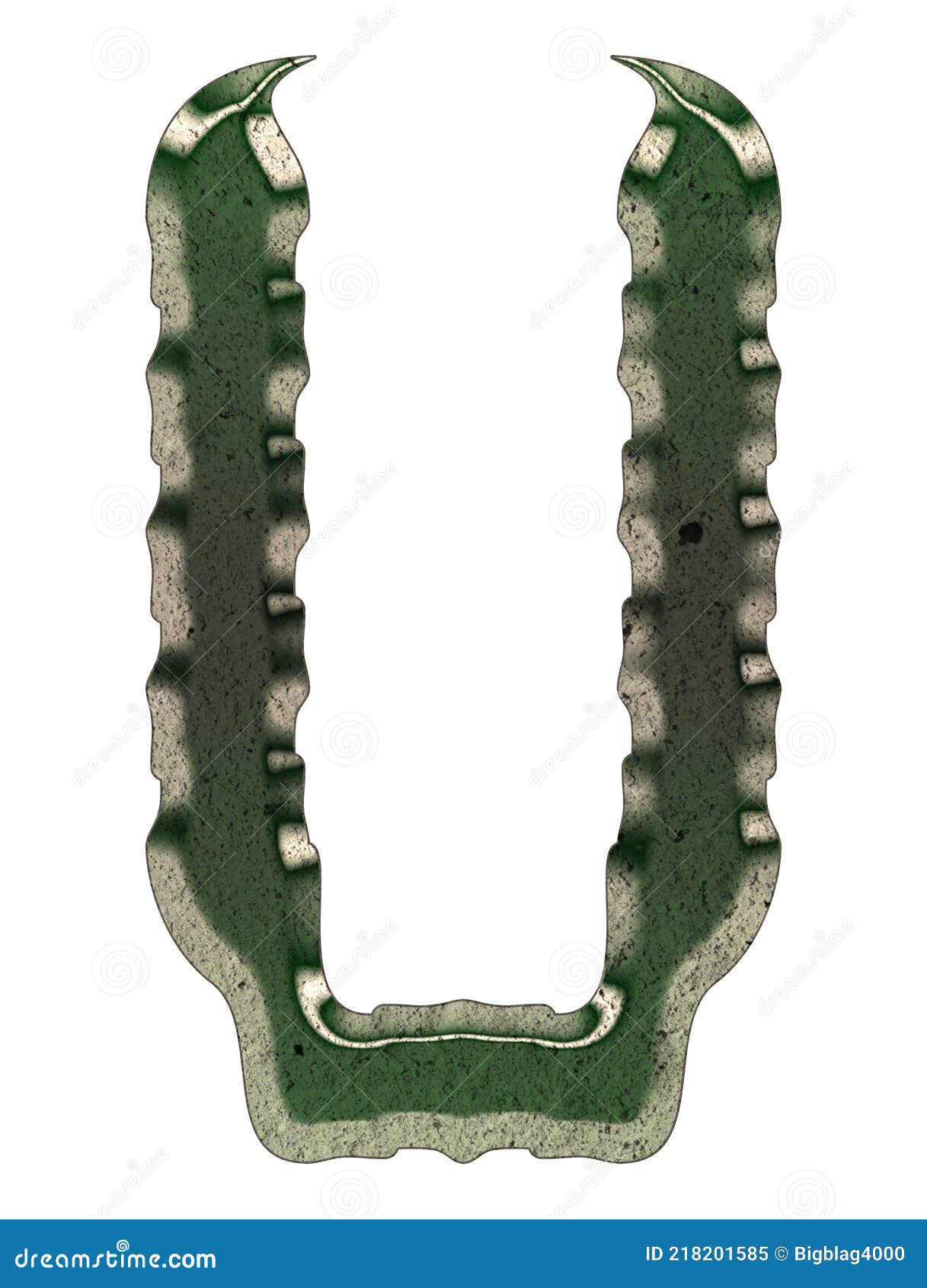 Decorative Mossy Concrete Letter.Grunge Art Font. Stock Illustration ...