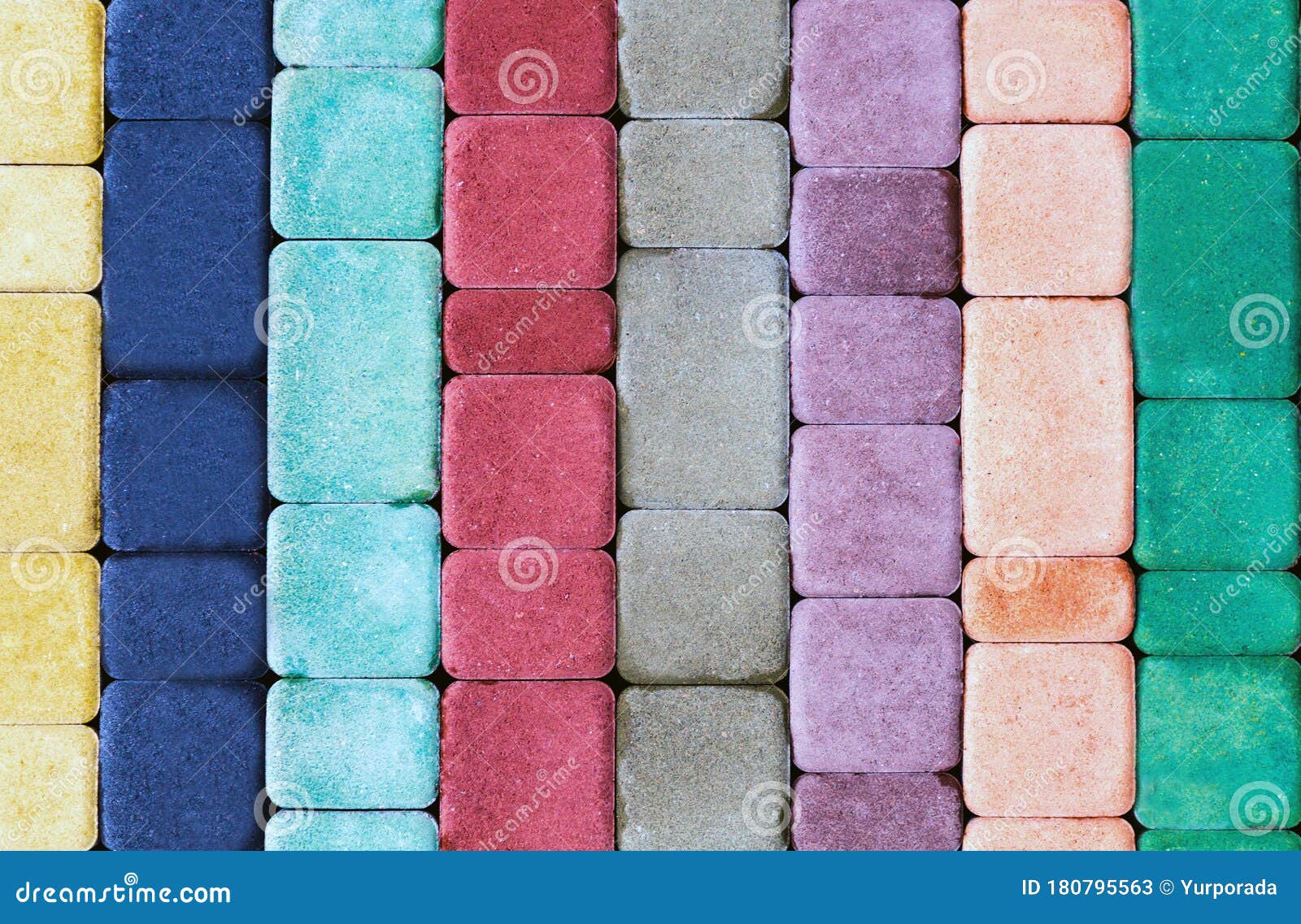 Decorative Multi Colored Tile for the Sidewalk from Natural Stone Stock ...