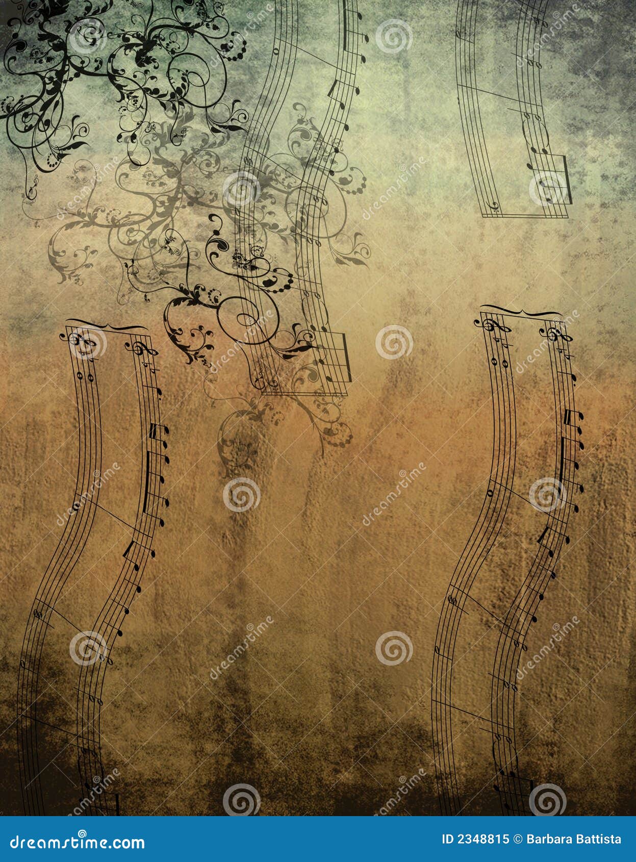 Decorative Music Notes stock image. Image of texture, notes - 2348815