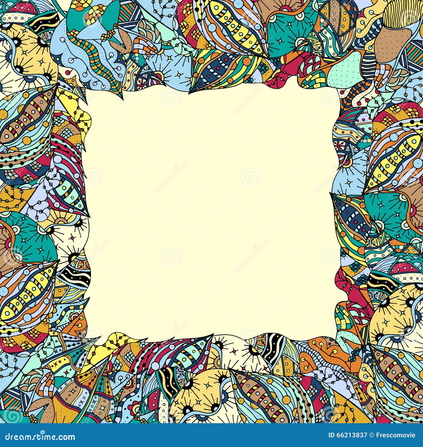 Decorative nature frame stock vector. Illustration of color - 66213837