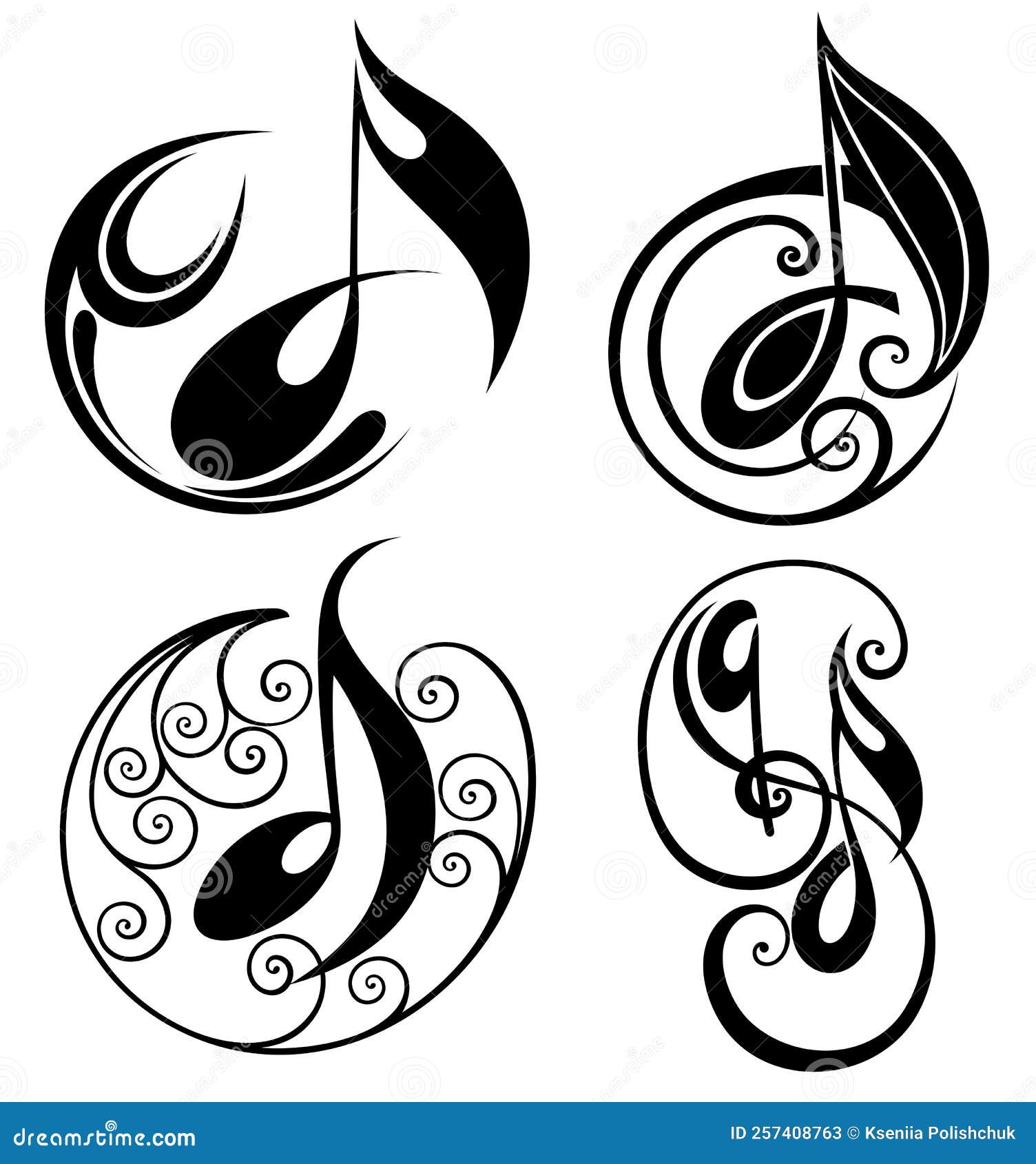 Sheet Music Symbol. Song Melody Sign. Vector Illustrations Stock Vector ...