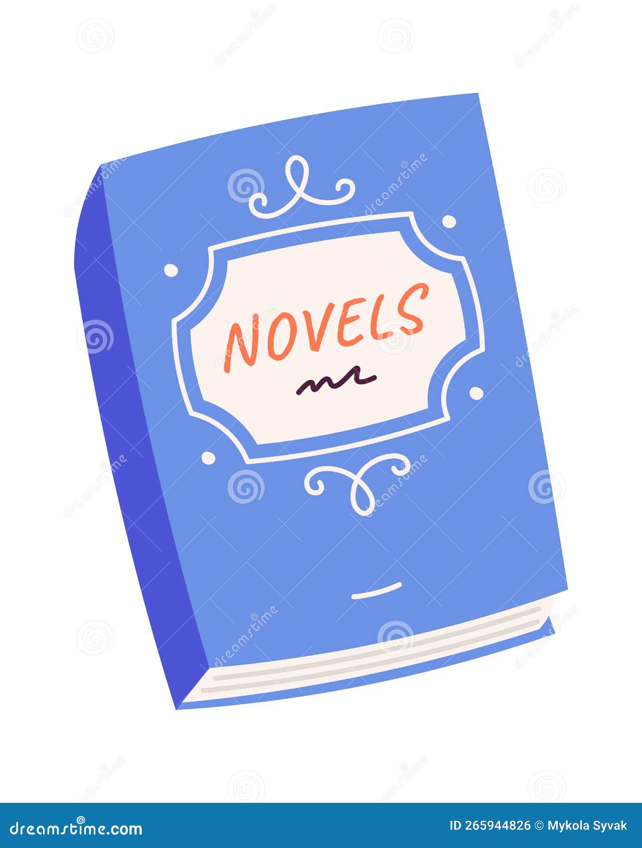 Decorative Novels Book Flat Icon Reading Literature Stock Vector ...
