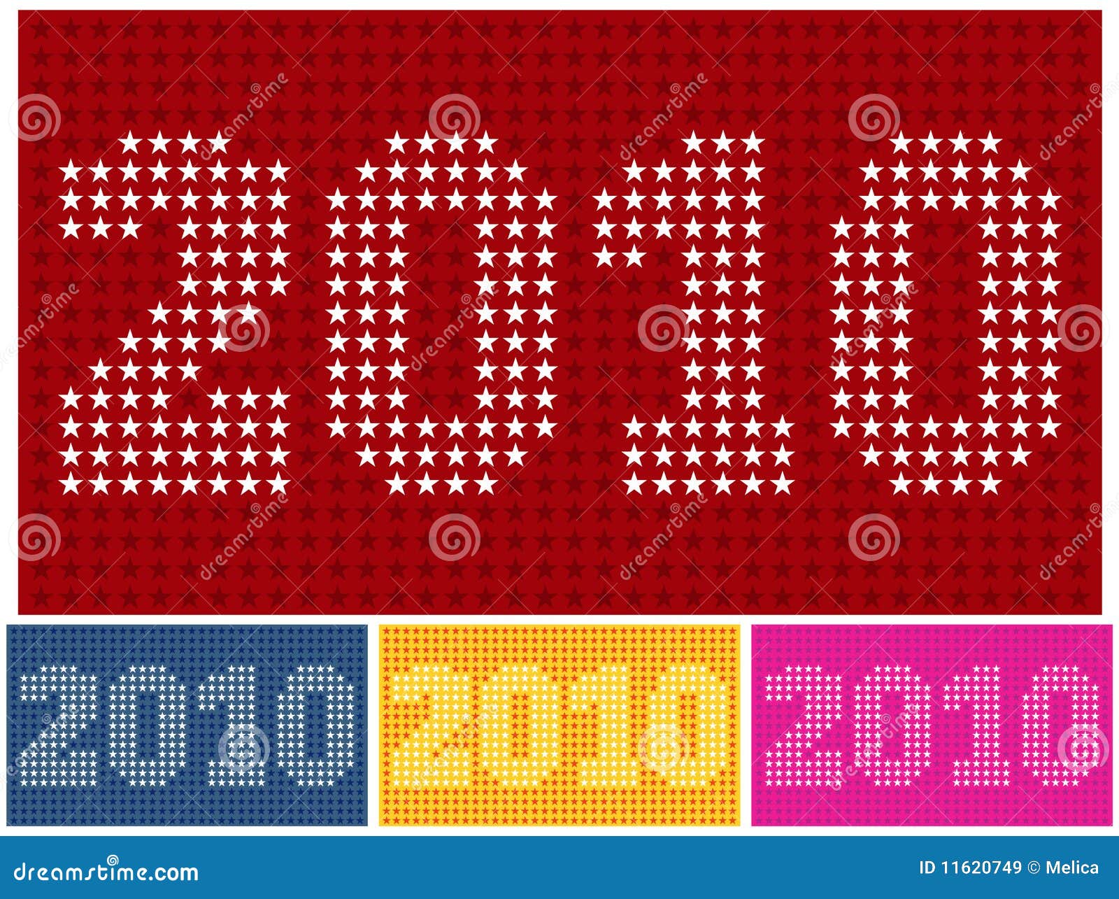 Decorative numbers 2010 stock vector. Illustration of monthly - 11620749