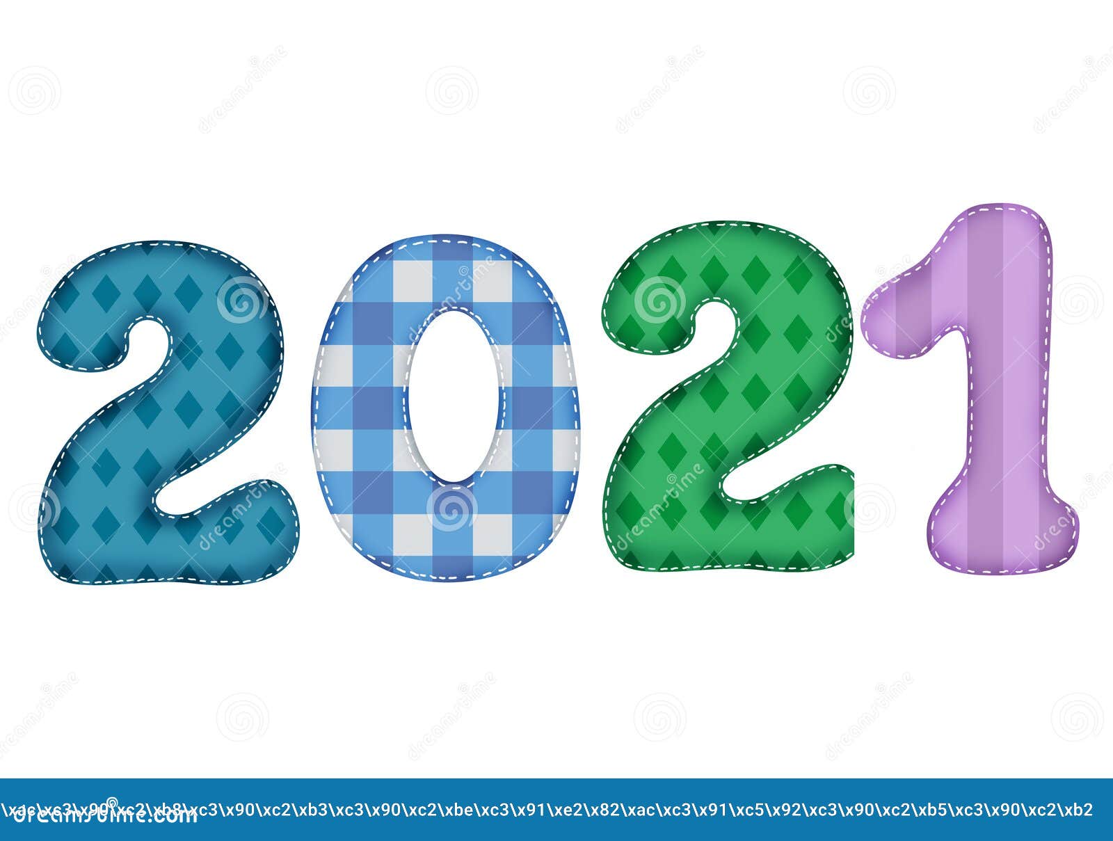 Decorative numbers three stock illustration. Illustration of fabric ...