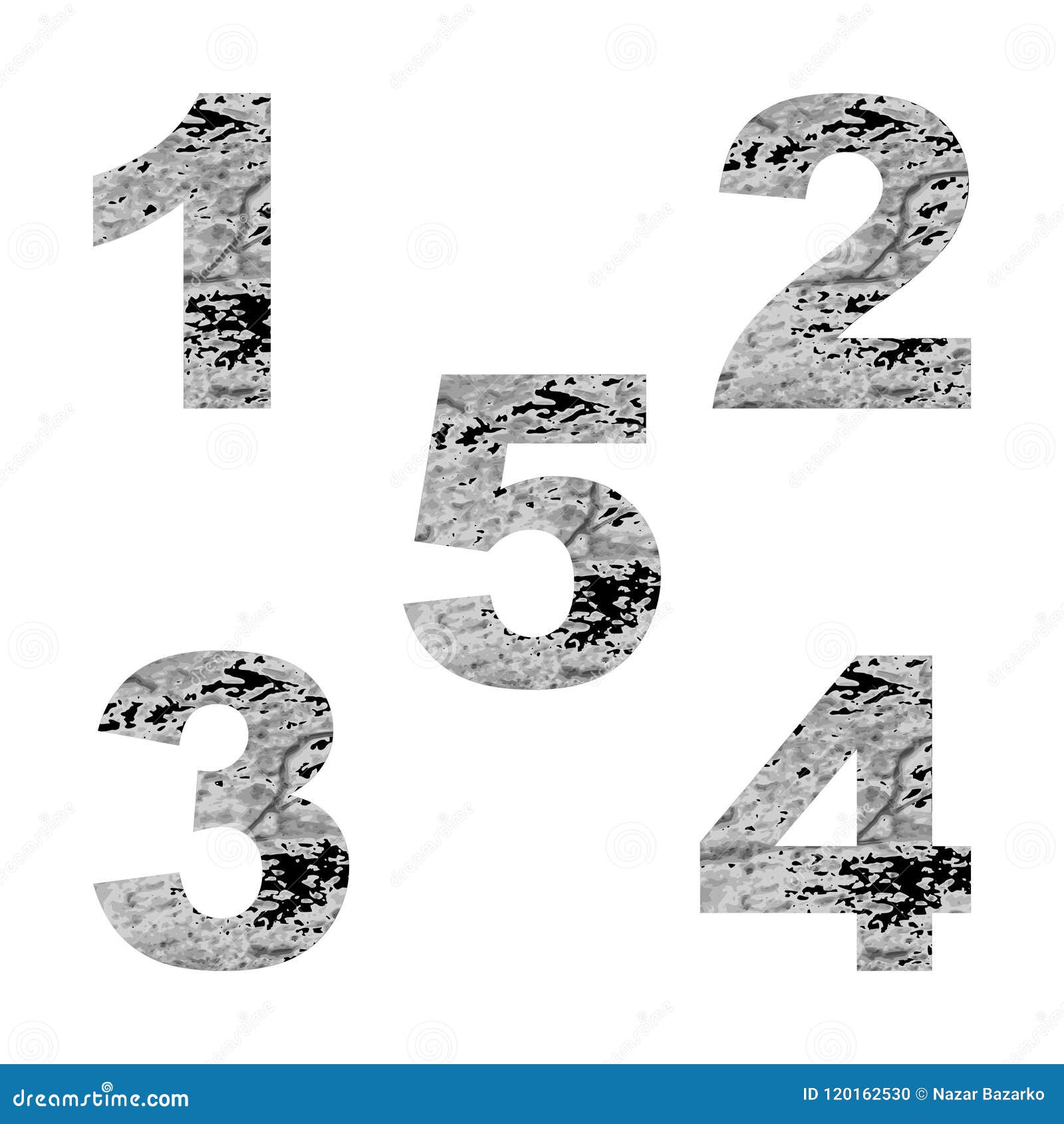 Decorative Numbers. 1, 2, 3, 4, 5. Vector Stock Illustration ...