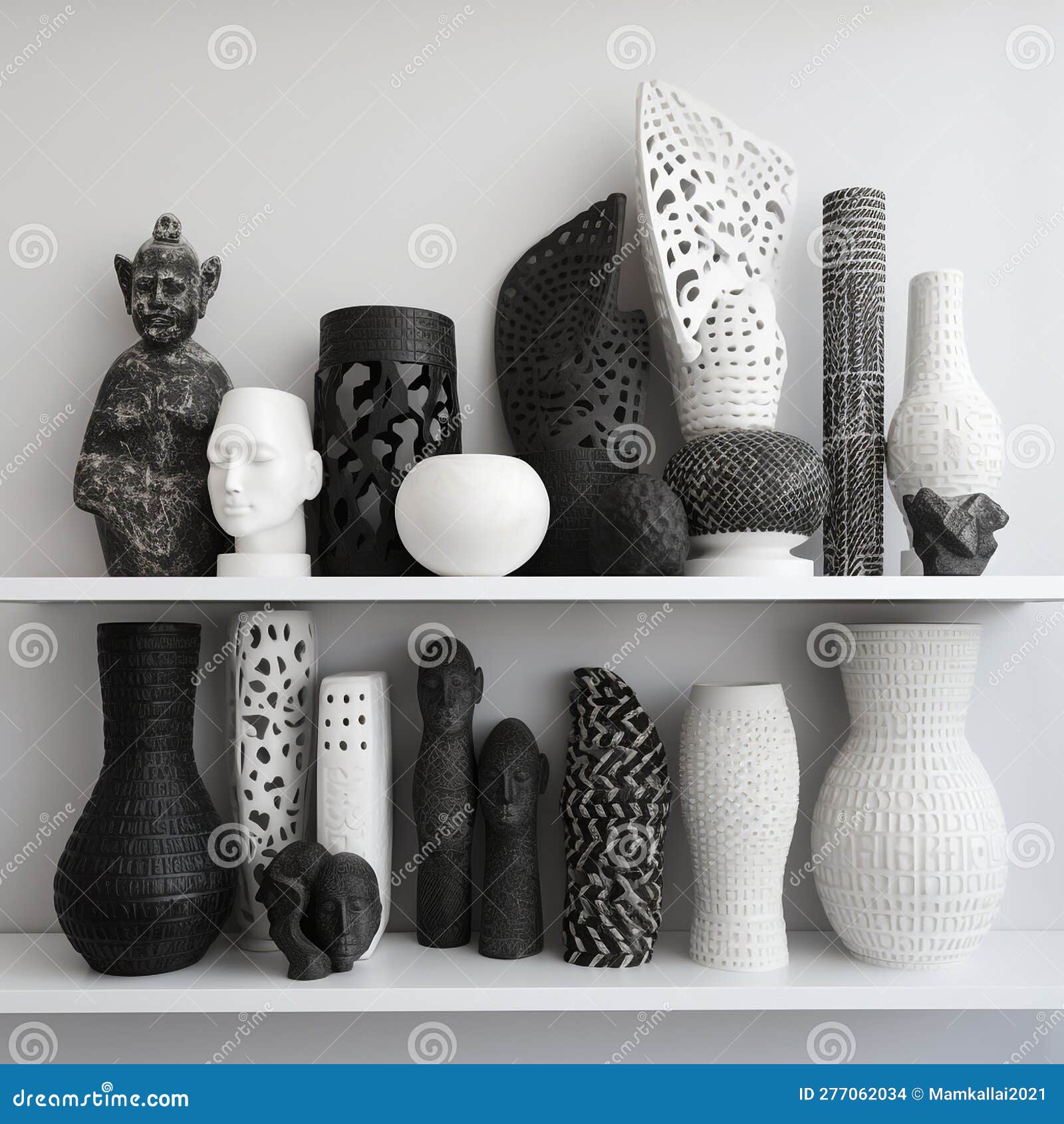 Decorative Objects Black, White, and Gray Stock Illustration ...