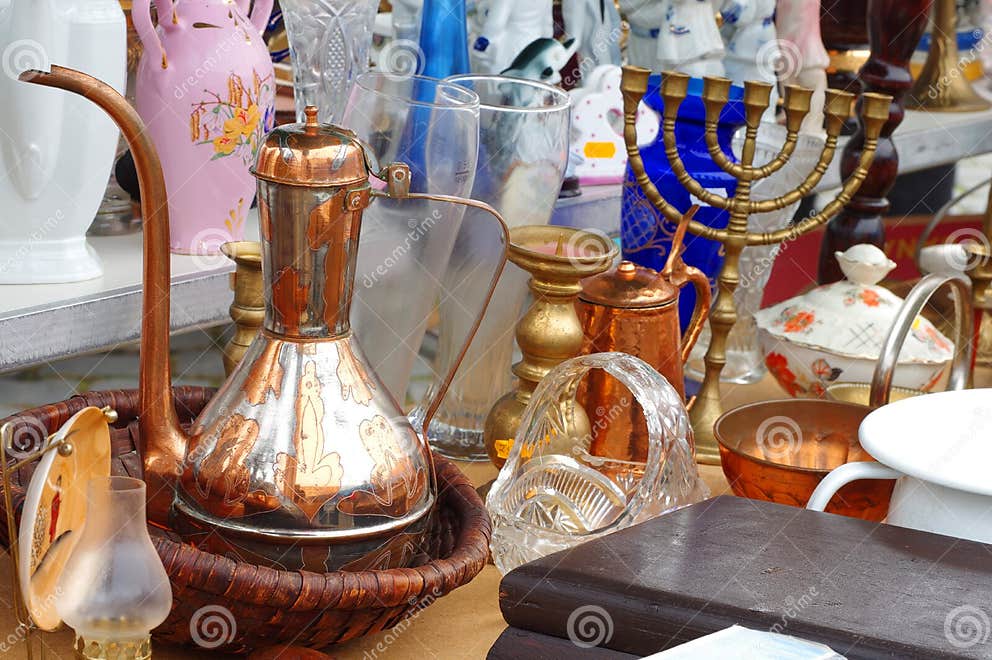 Decorative Objects Flea Market Stock Image - Image of valuable ...