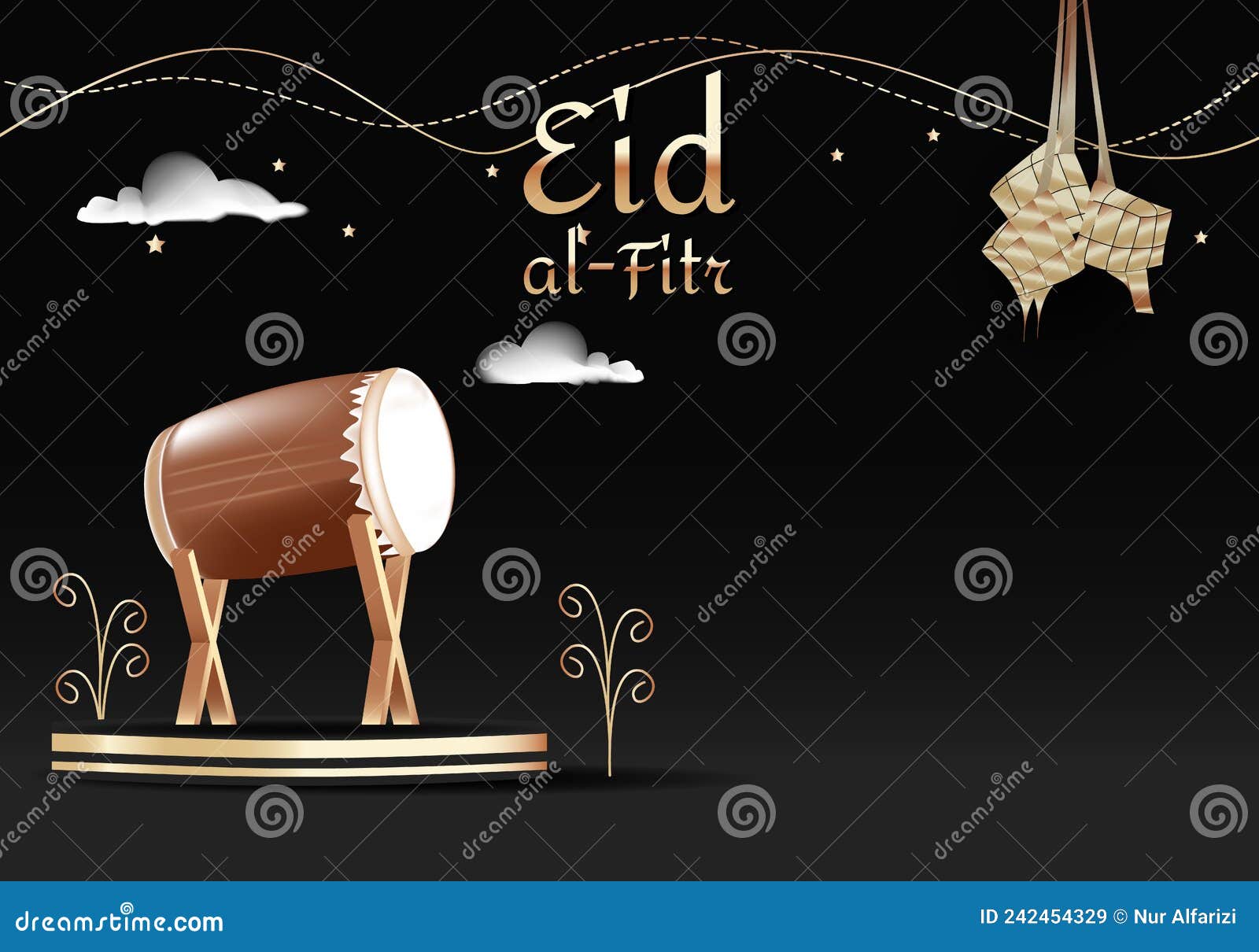 Decorative Objects in Islam. Vector Ornaments for the Month of Ramadan ...