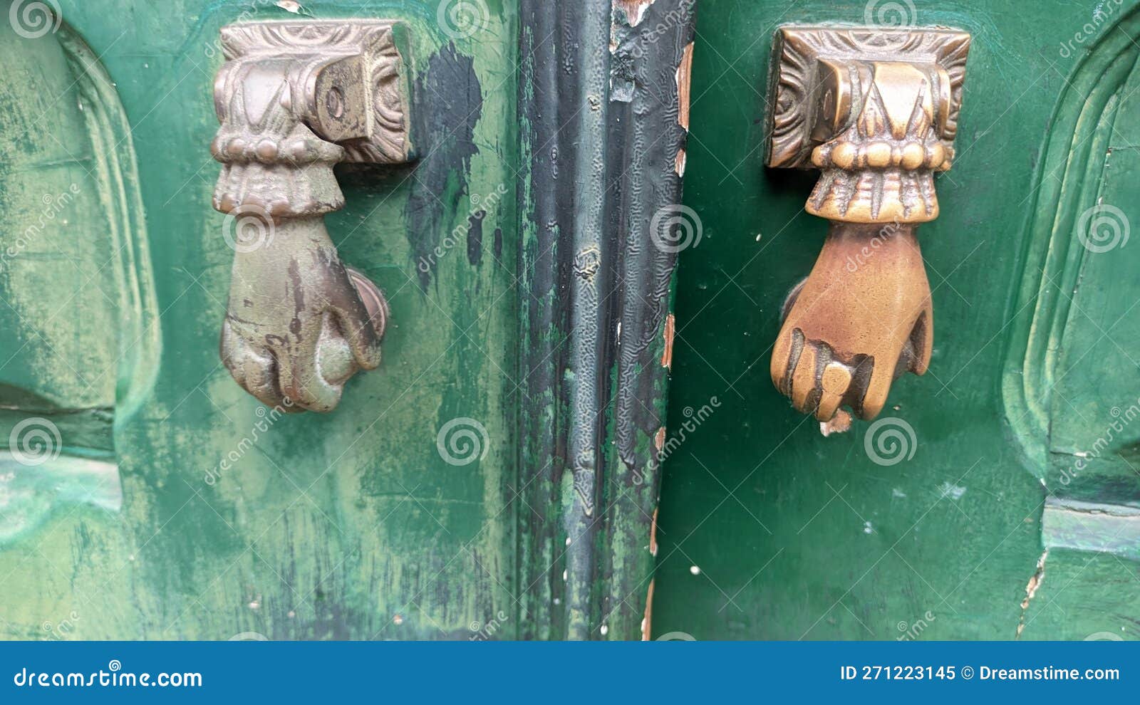 Decorative Old Handle from the Front Door and Lock Well Above the ...