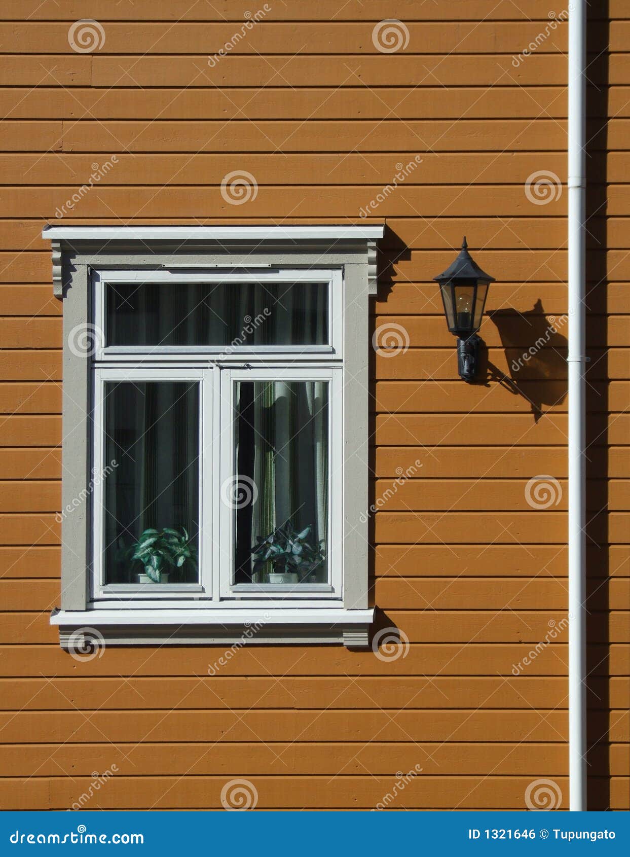 Decorative Old Window on Brown Wall Stock Photo - Image of ...