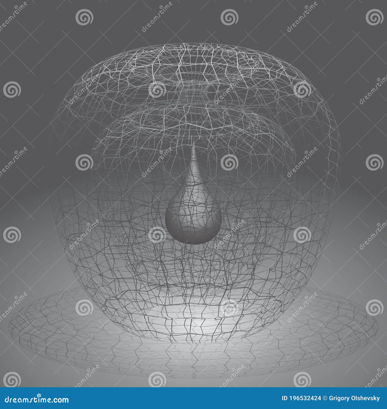 Decorative Openwork Spherical Lamp. Abstract Image Stock Vector ...