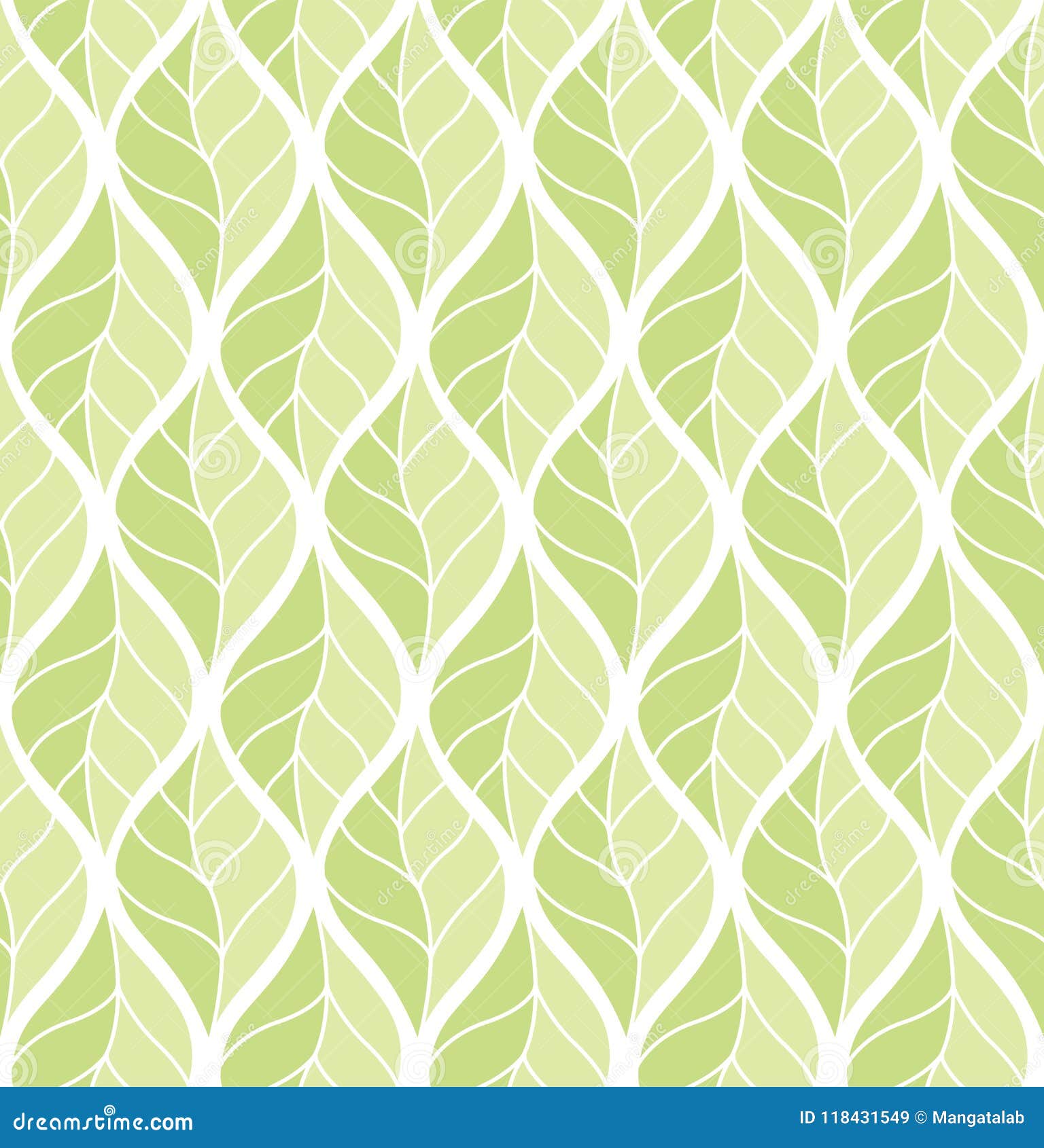 Geometric Leaf Vector Seamless Pattern. Floral Illustration Background ...