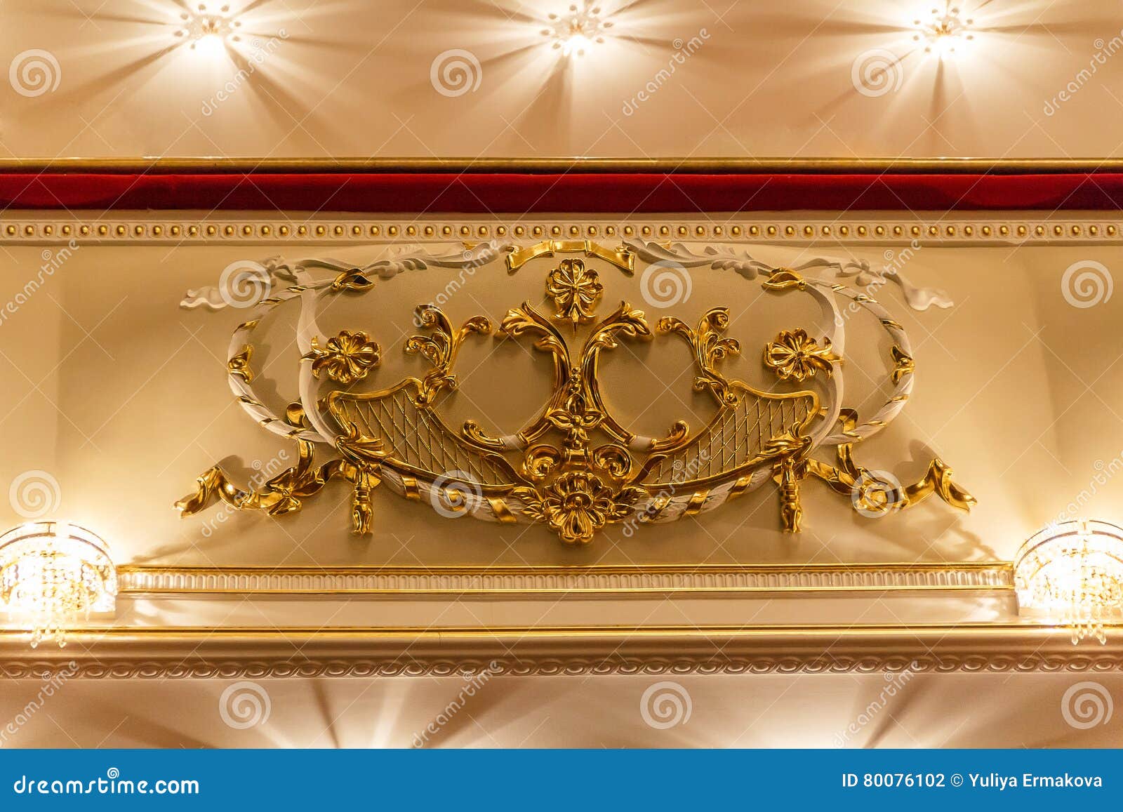 Decorative Ornament on Ceiling Stock Photo - Image of background ...