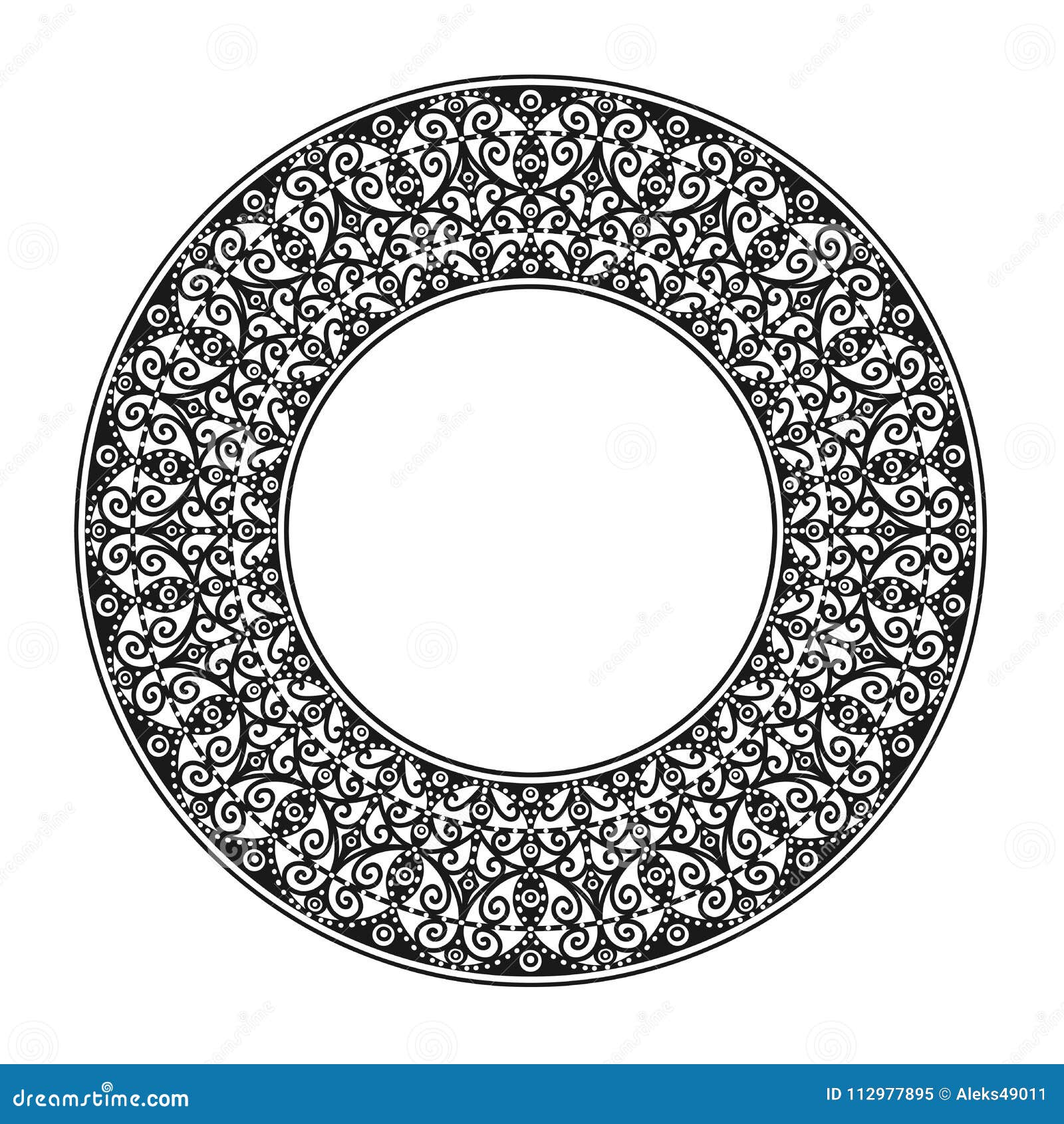 Decorative Ornament. Circle Pattern Stock Vector - Illustration of ...