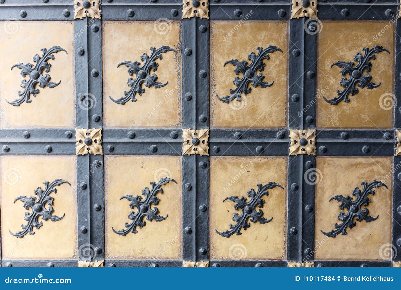 Decorative Ornament Forged Gate Elements Stock Photo - Image of iron ...