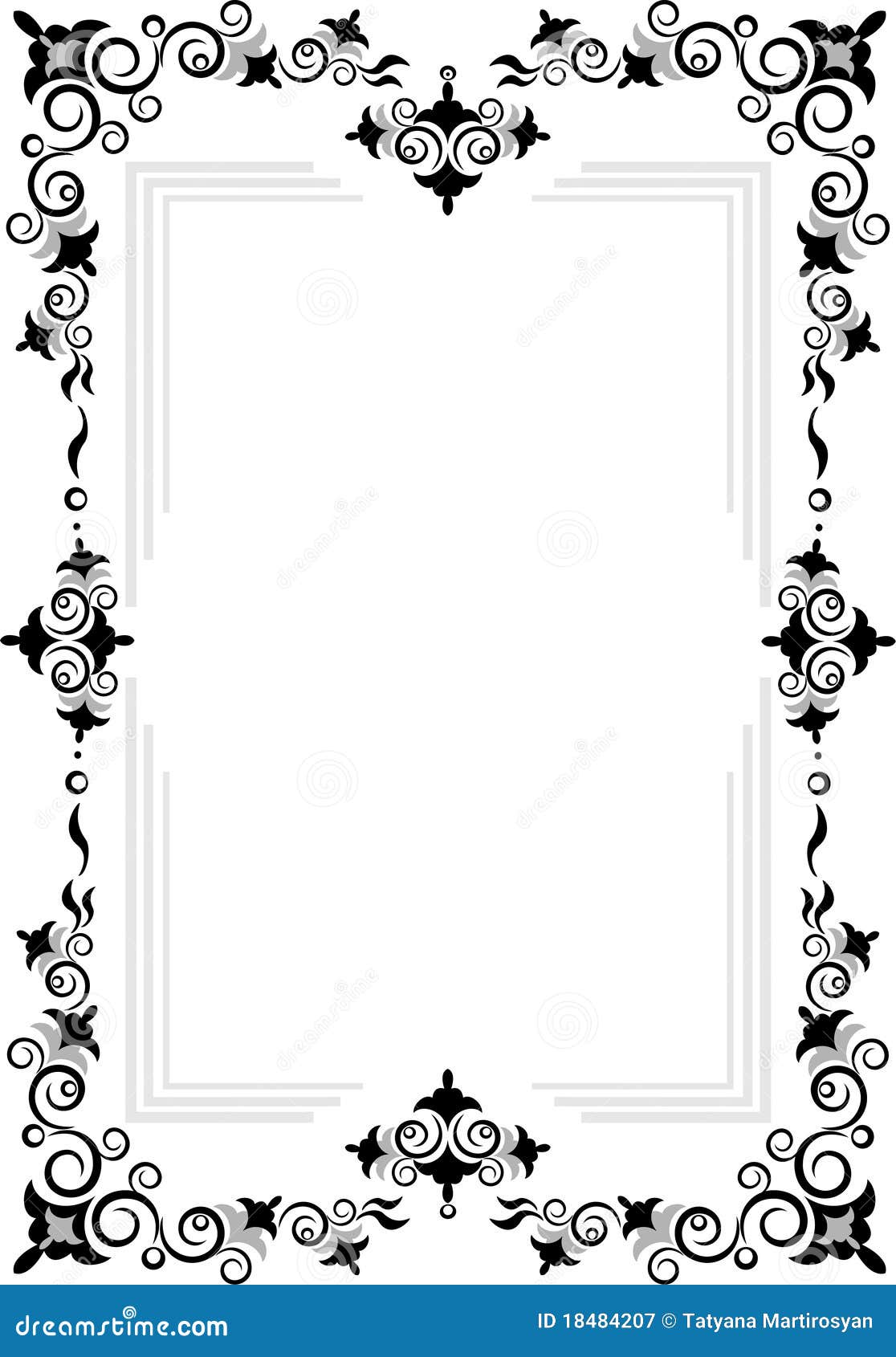 Decorative Ornament Frame. Graphic Art. Stock Vector - Illustration of ...