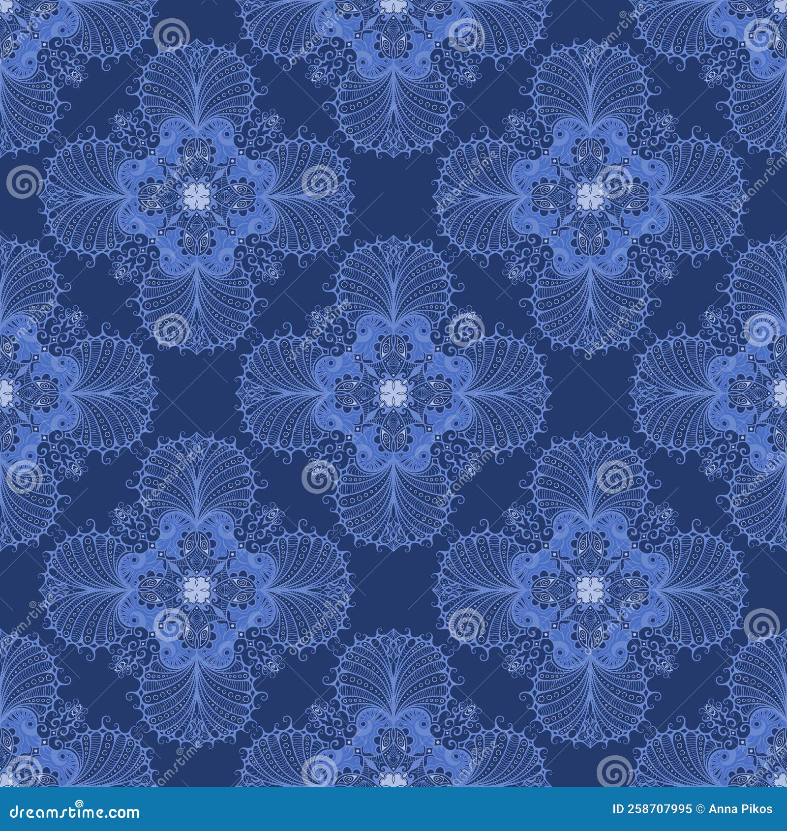 Decorative Ornament - Repeatable Pattern - Radial Diamond Tiles ...