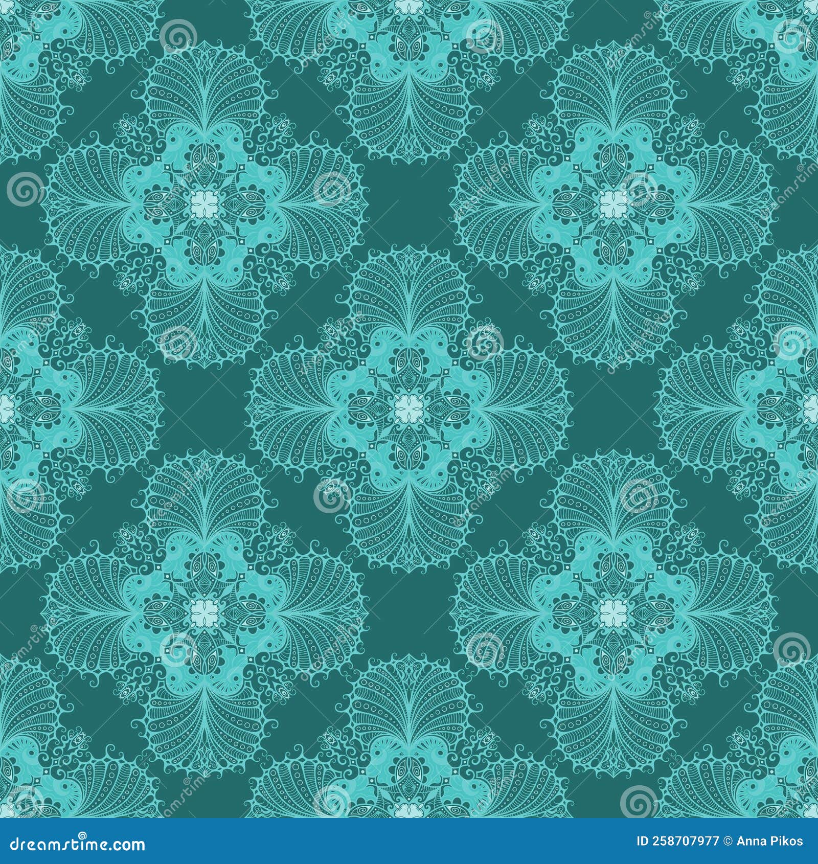 Decorative Ornament - Repeatable Pattern - Radial Diamond Tiles ...