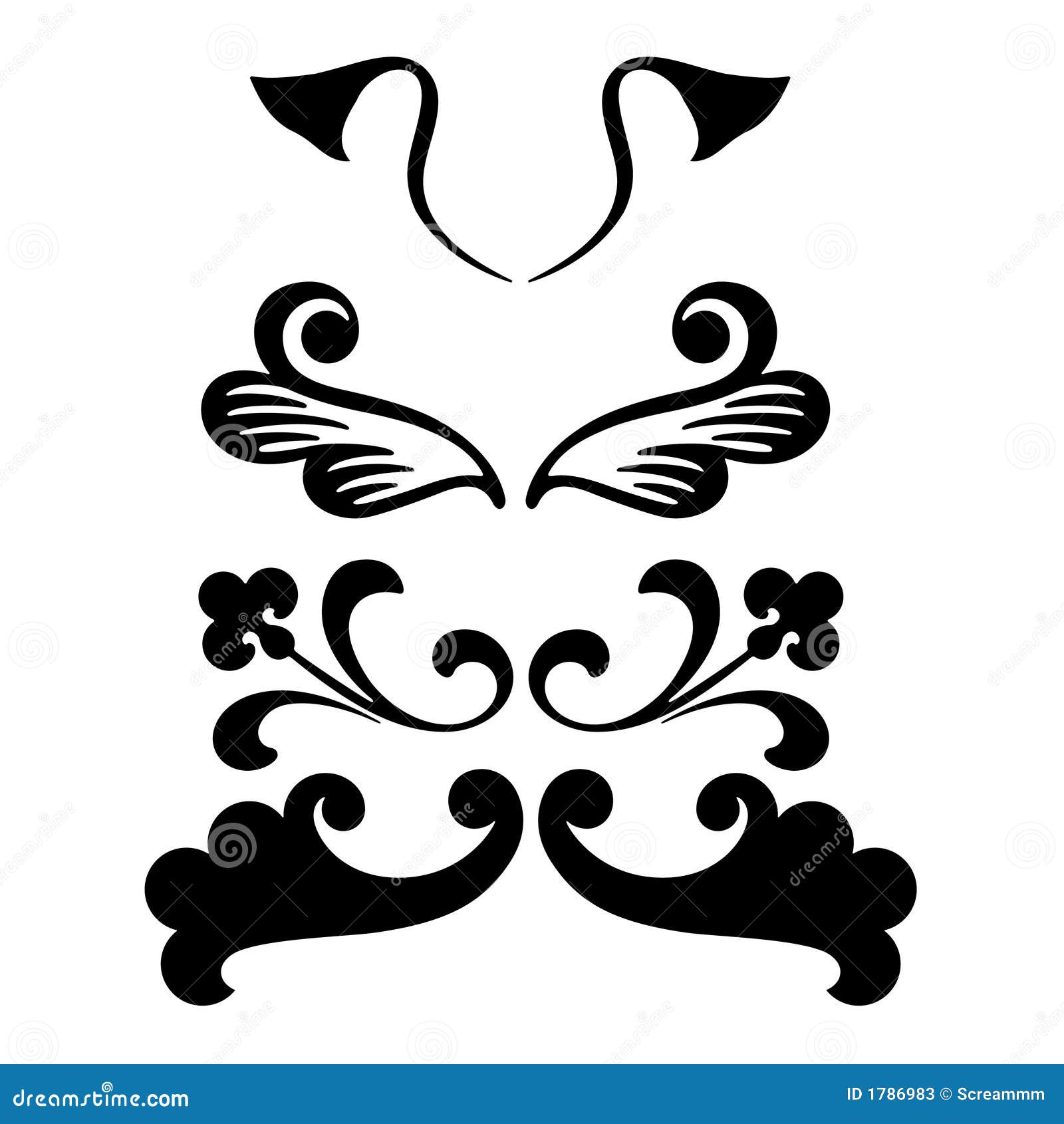 Decorative ornament shapes stock vector. Illustration of backdrop - 1786983