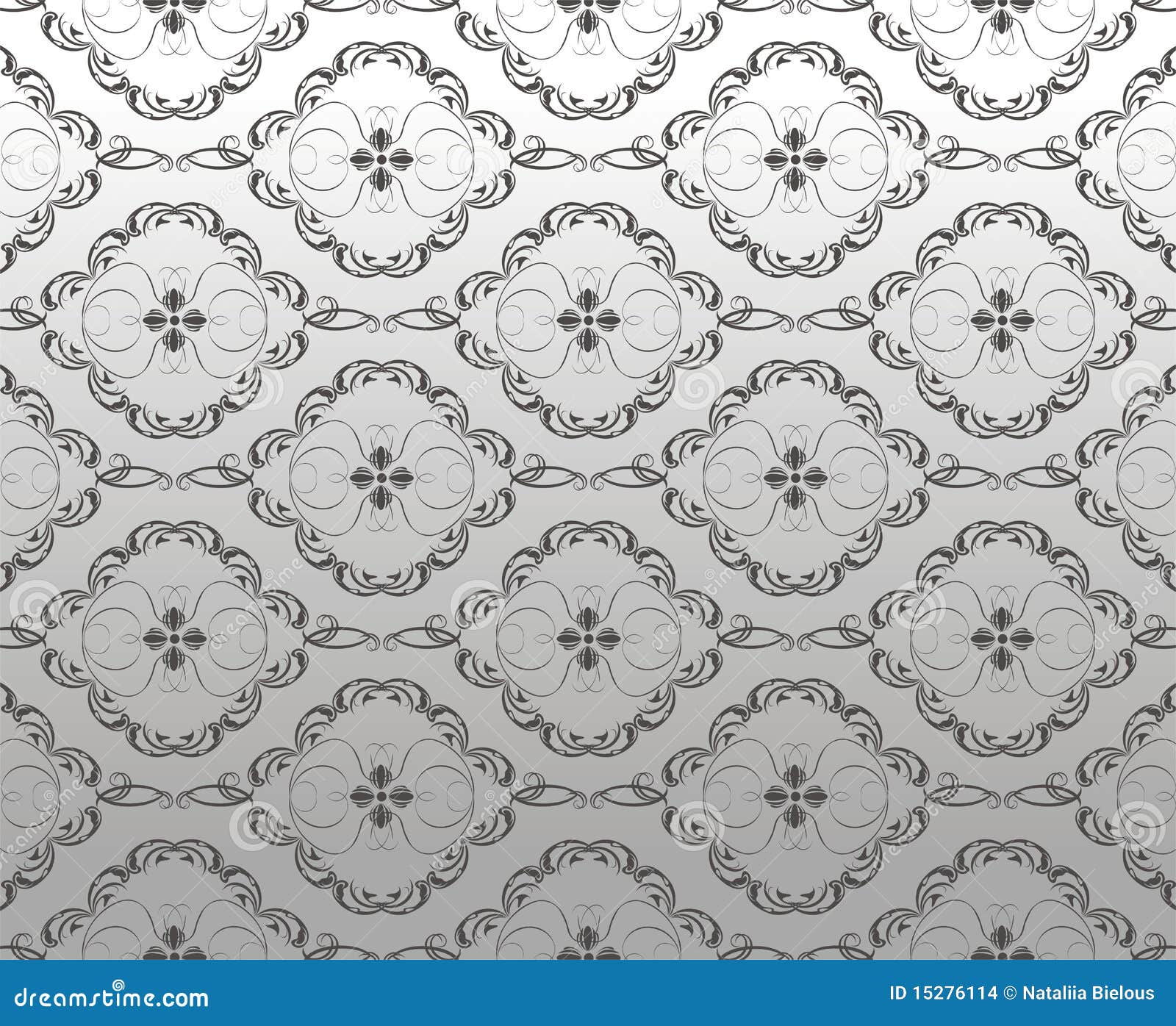 Decorative Ornament on the Silver Background Stock Vector ...