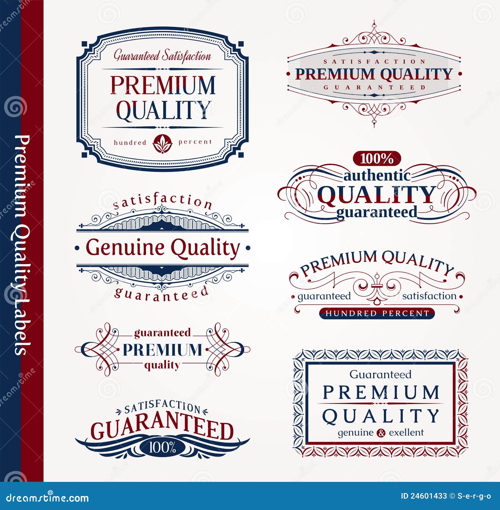 Decorative Ornamental Emblems of Quality Stock Vector - Illustration of ...